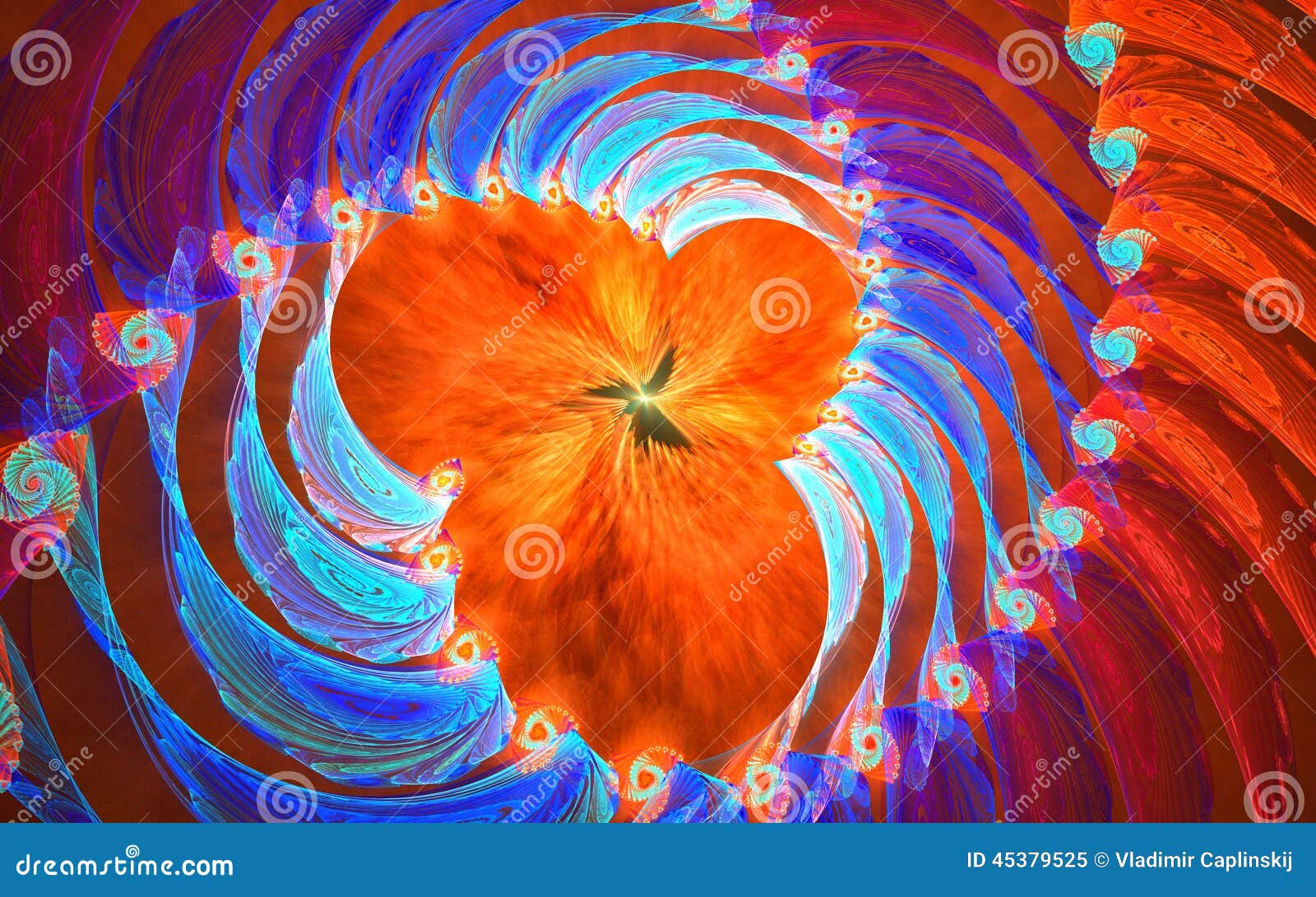 Micro Space: Fractal Background Stock Illustration - Illustration of ...