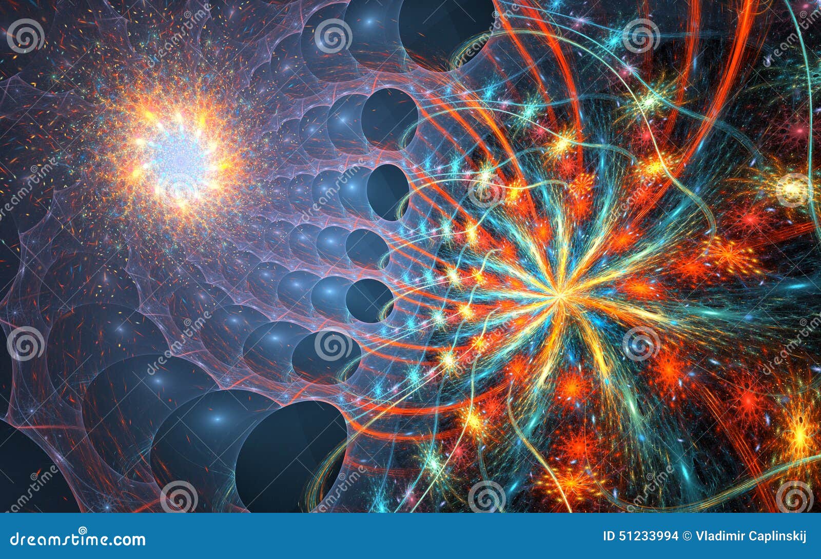 Micro Space - Fractal Background Stock Illustration - Illustration of ...
