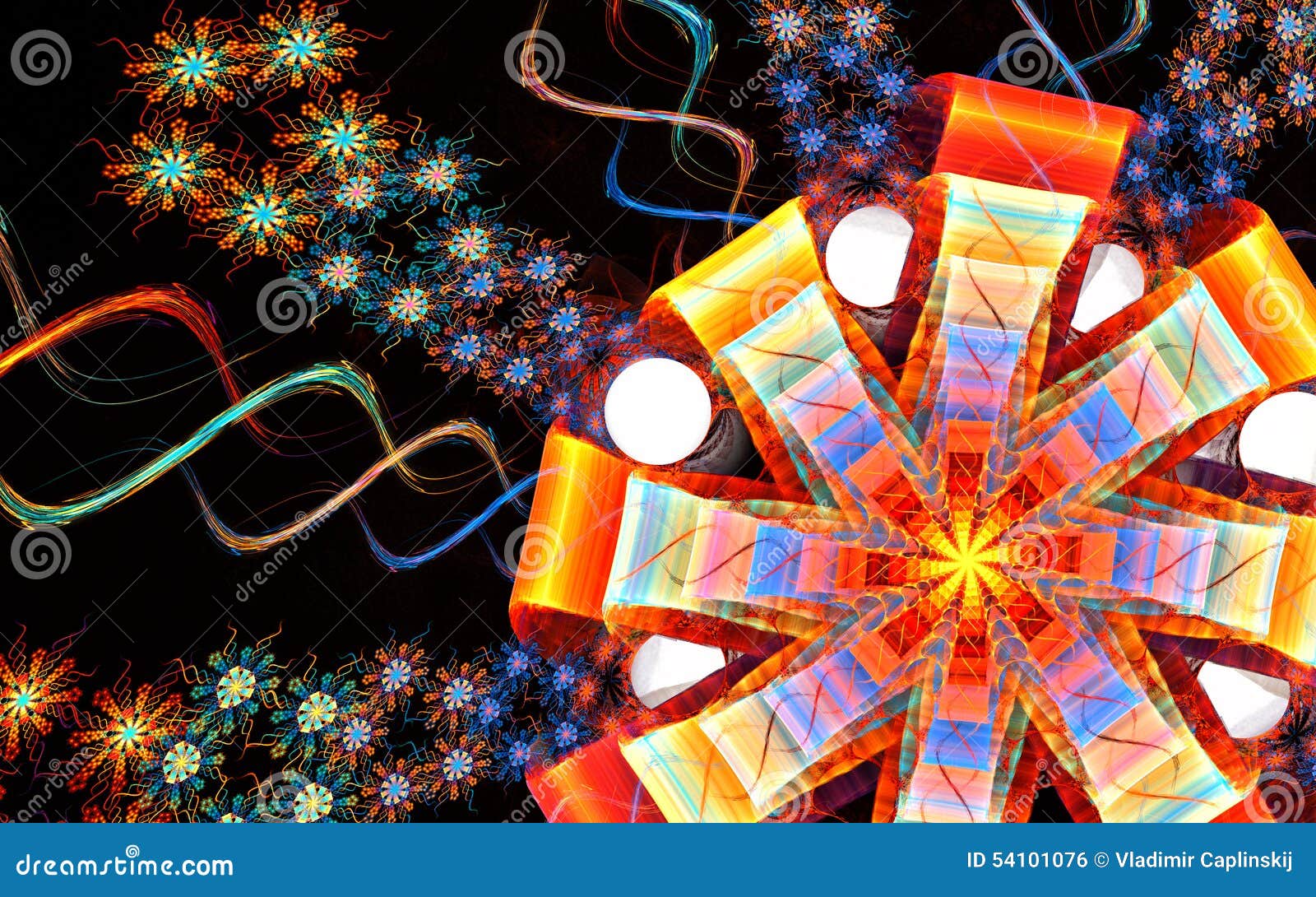 Micro Space. Fractal Background Stock Illustration - Illustration of ...