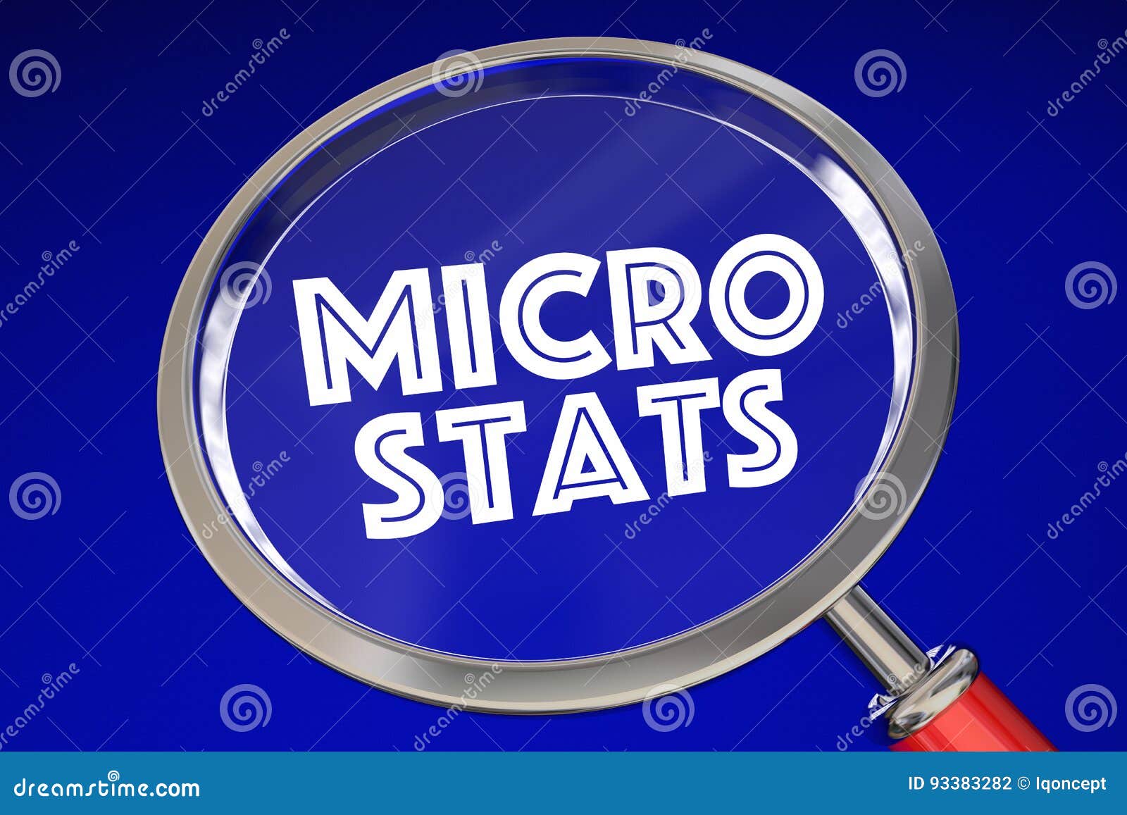 Micro Stats Magnifying Glass Words Statistics Stock Illustration ...