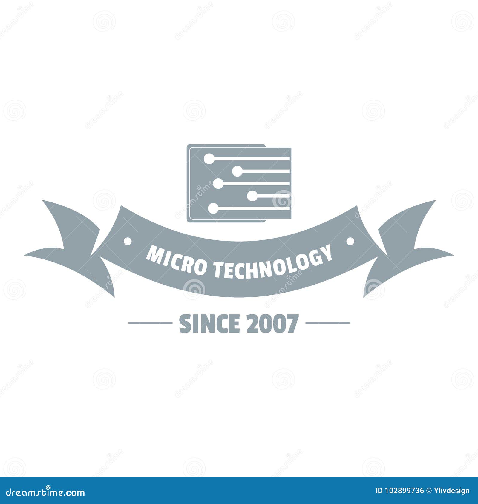 Micro Technology Logo, Simple Gray Style Stock Vector - Illustration of ...