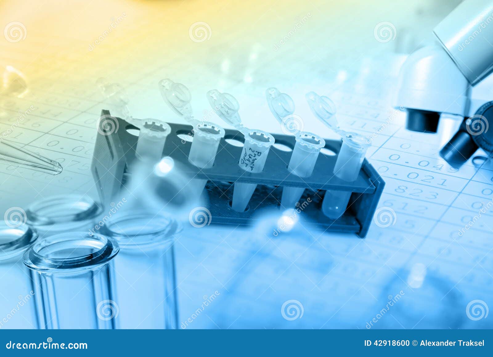 Micro Tubes with Biological Samples in Laboratory Stock Photo - Image ...