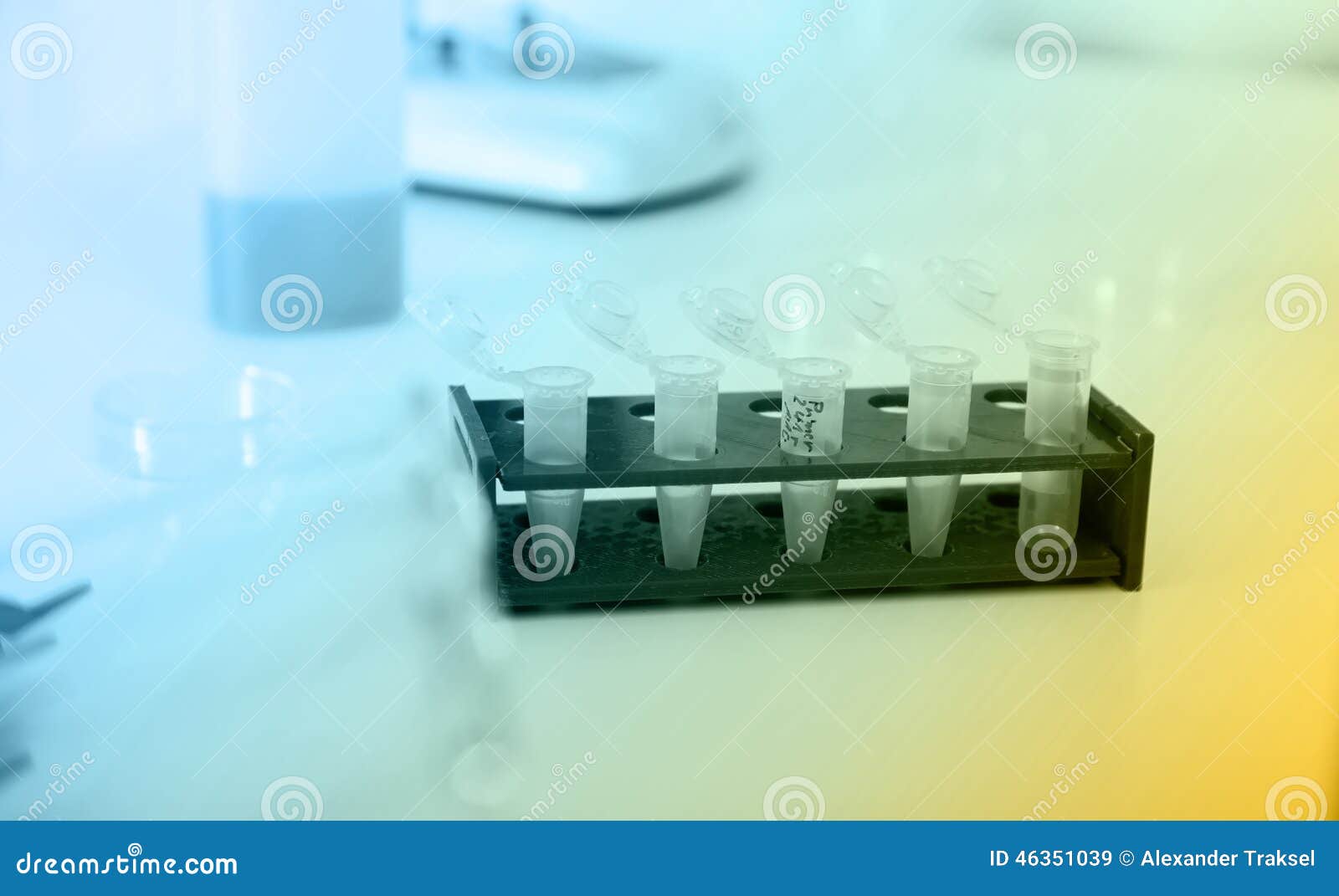 Micro Tubes with Biological Samples in Laboratory Stock Image - Image ...