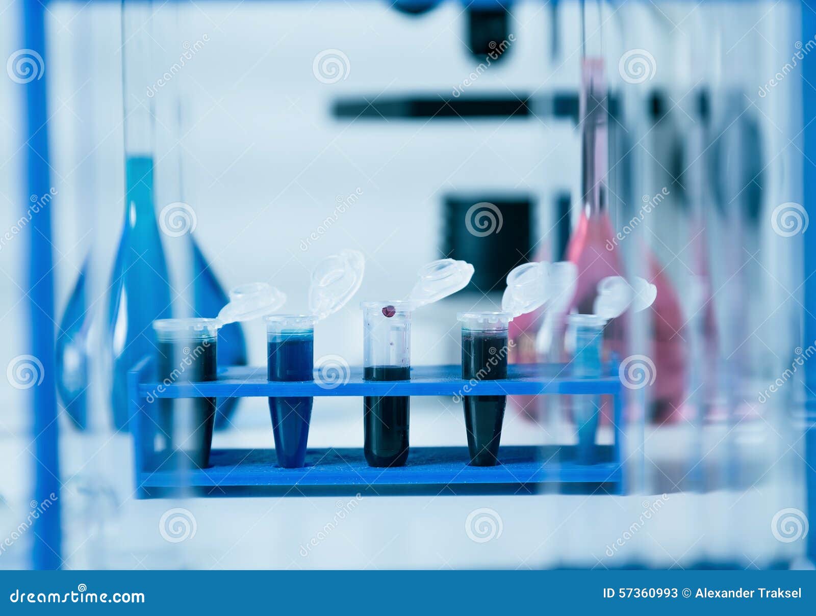 Micro Tubes with Biological Samples in Laboratory Stock Image - Image ...