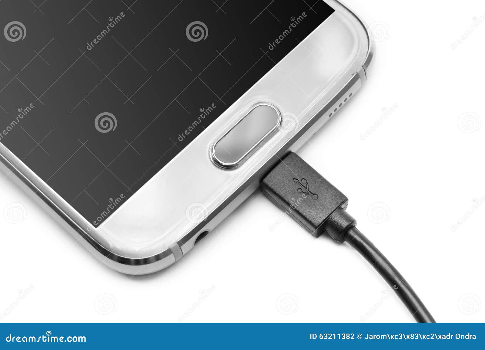 Micro usb cable stock photo. Image of cable, display - 63211382
