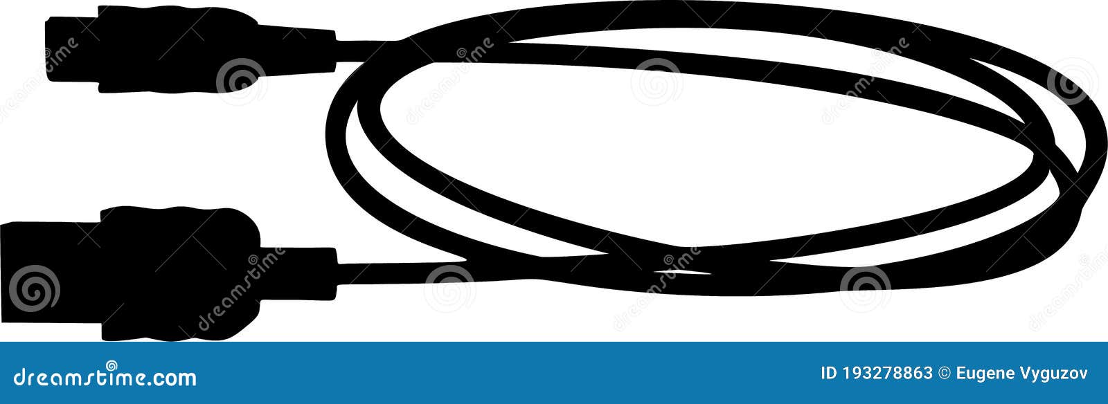 Micro Usb Cable, Usb Cable Vector Illustration Stock Vector ...