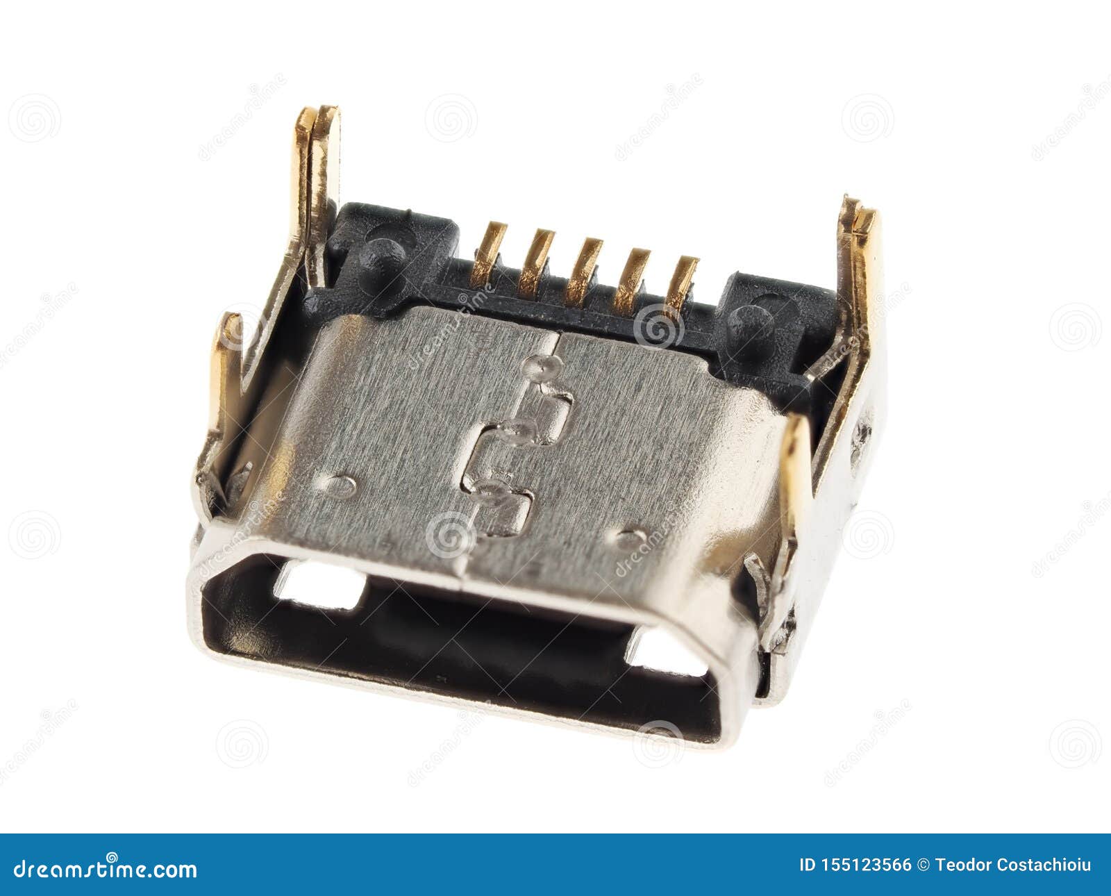 Micro USB Socket; Electronics Spare Part Stock Photo - Image of closeup ...