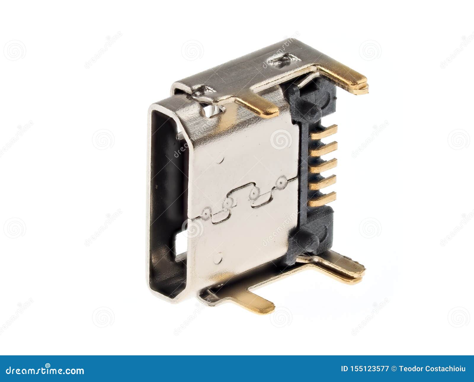 Micro USB Socket; Electronics Spare Part Stock Image - Image of ...