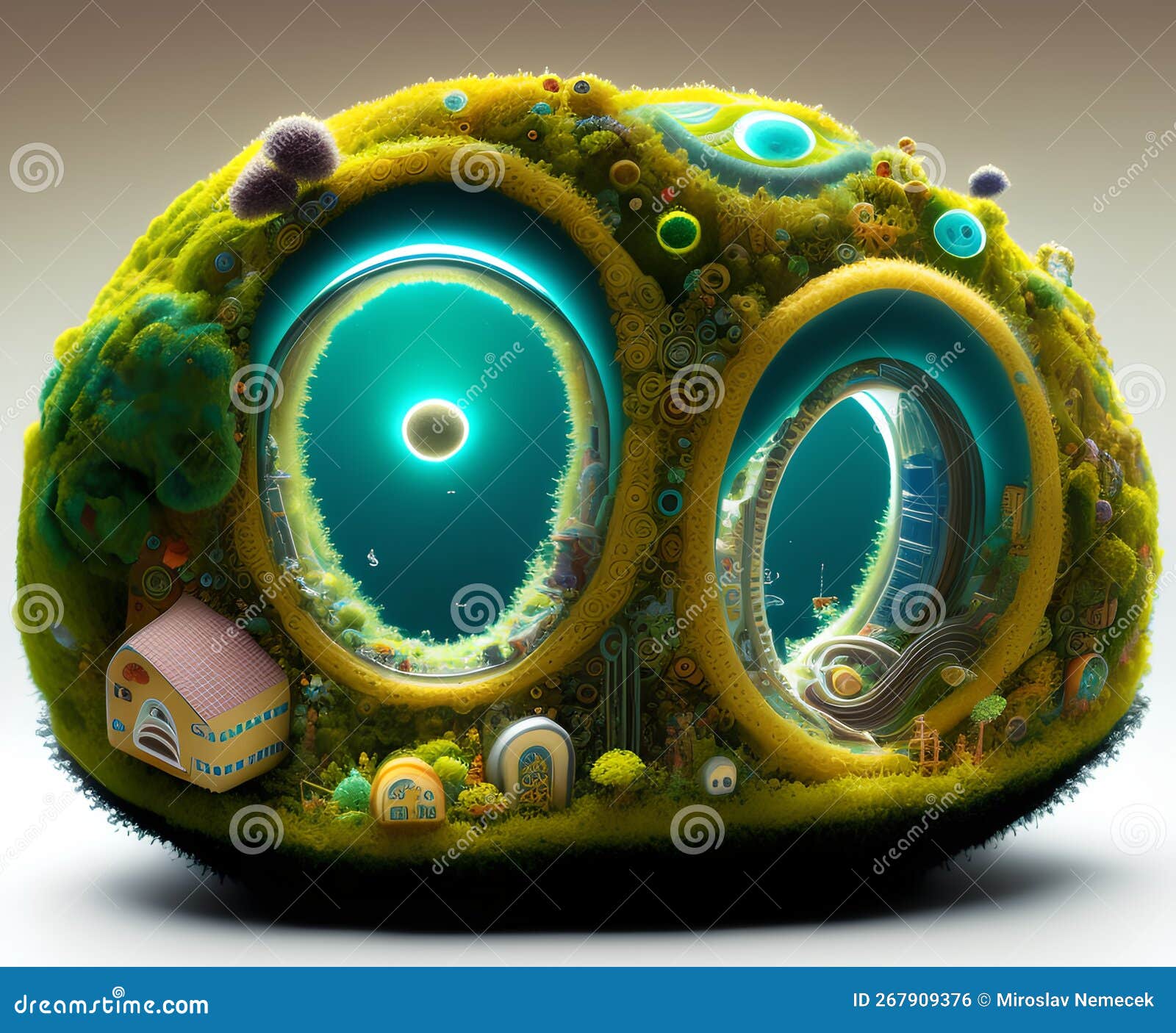 Micro World, Generative AI Illustration Stock Illustration ...