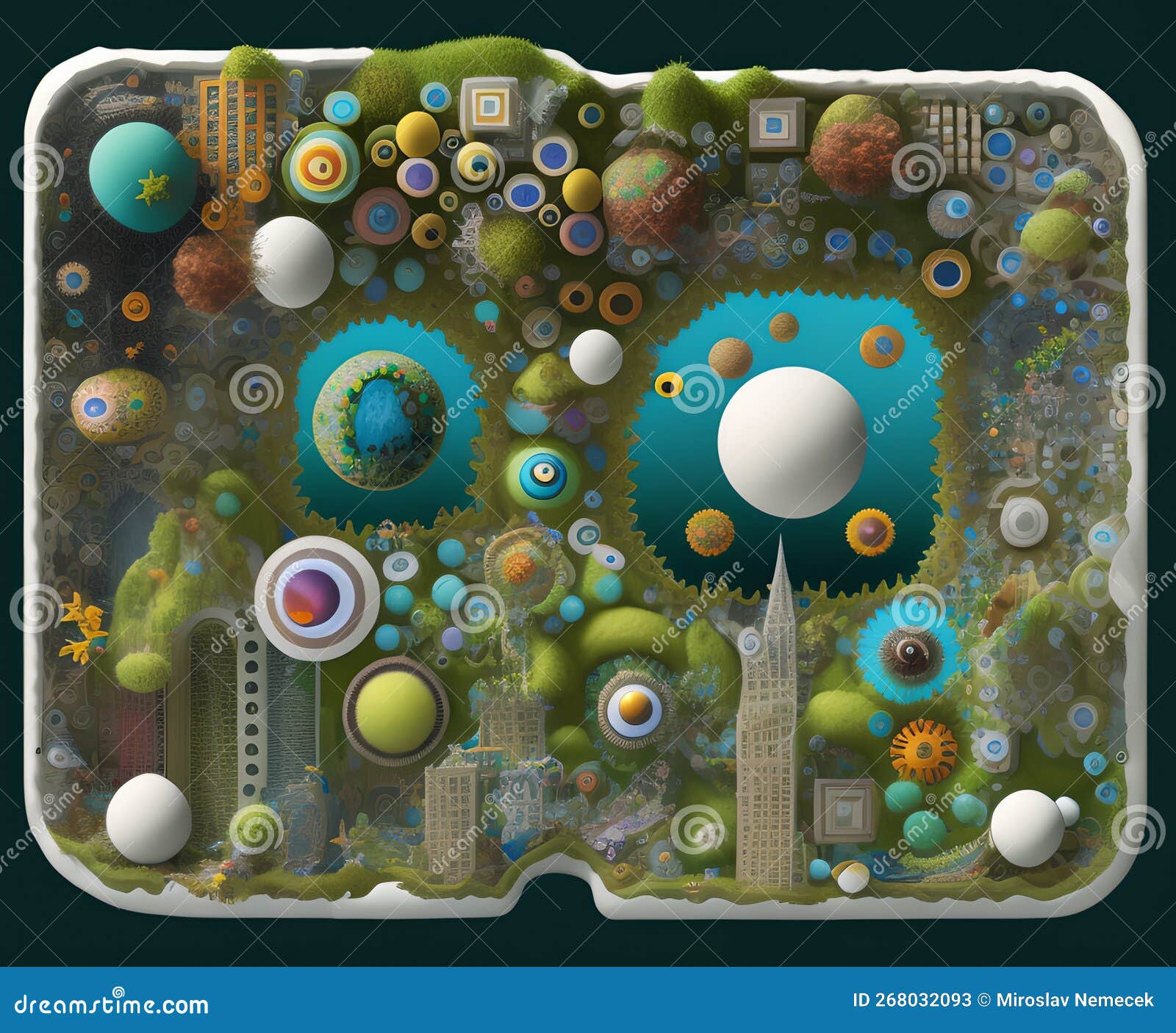 Micro World, Generative AI Illustration Stock Illustration ...