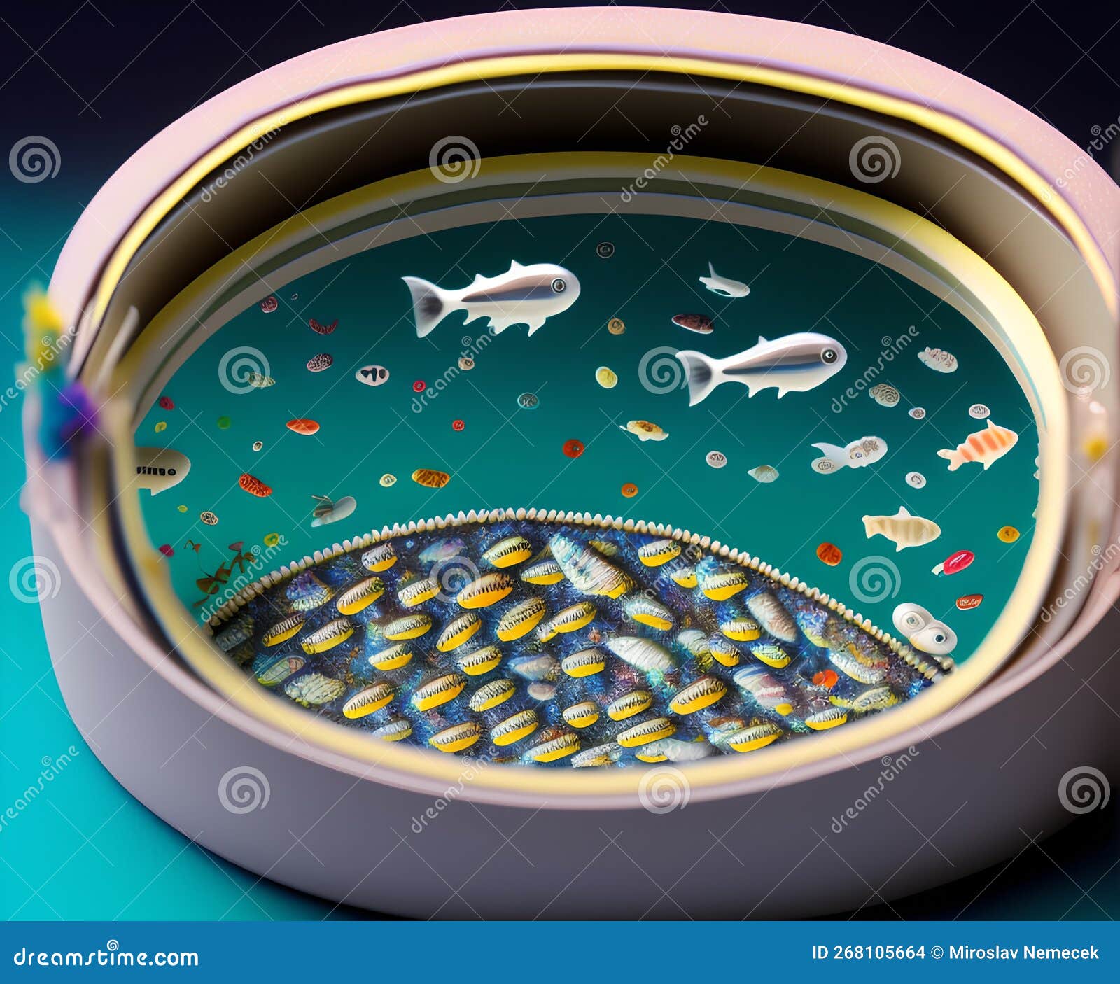 Micro World, Generative AI Illustration Stock Illustration ...