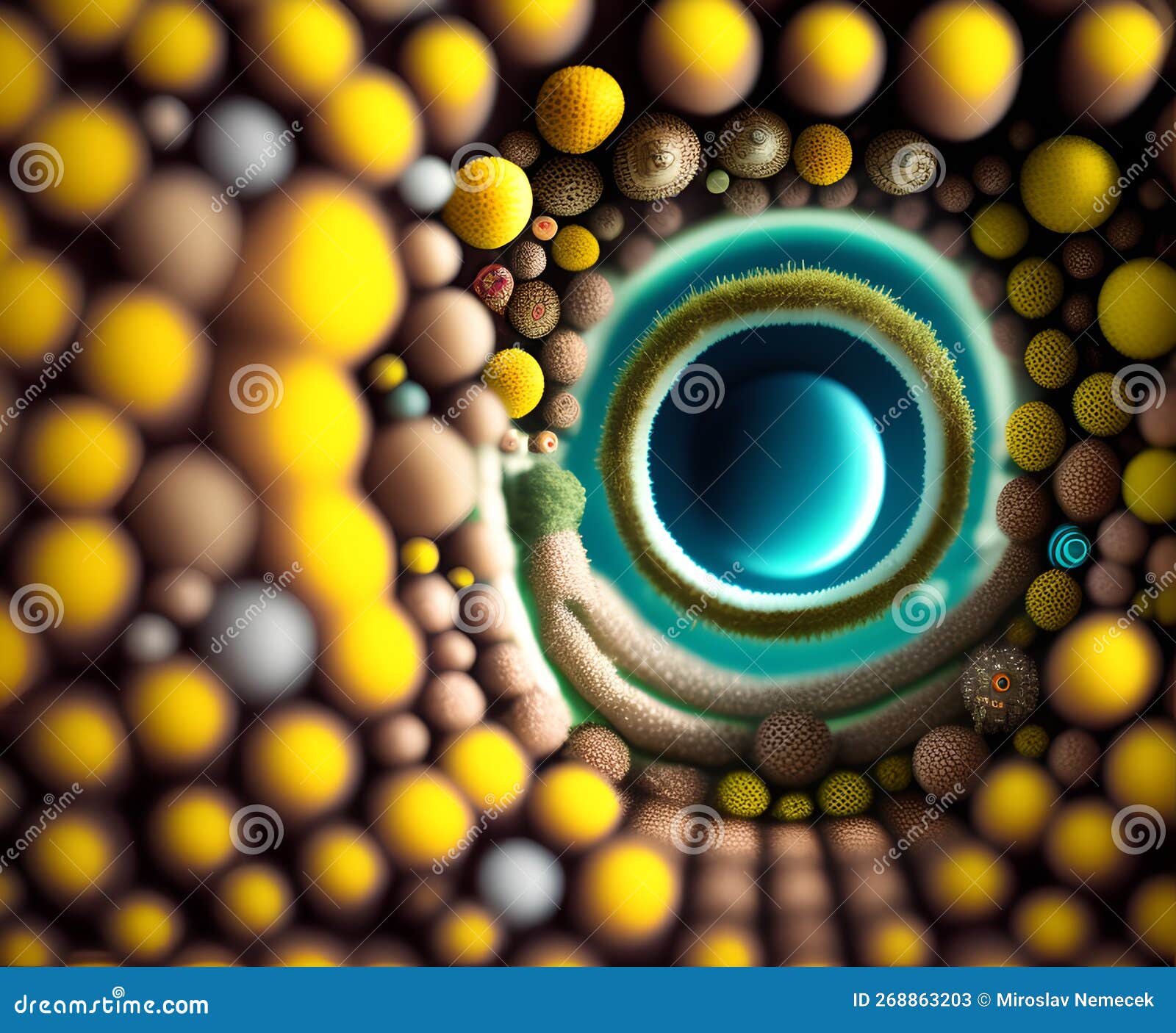 Micro World, Generative AI Illustration Stock Illustration ...