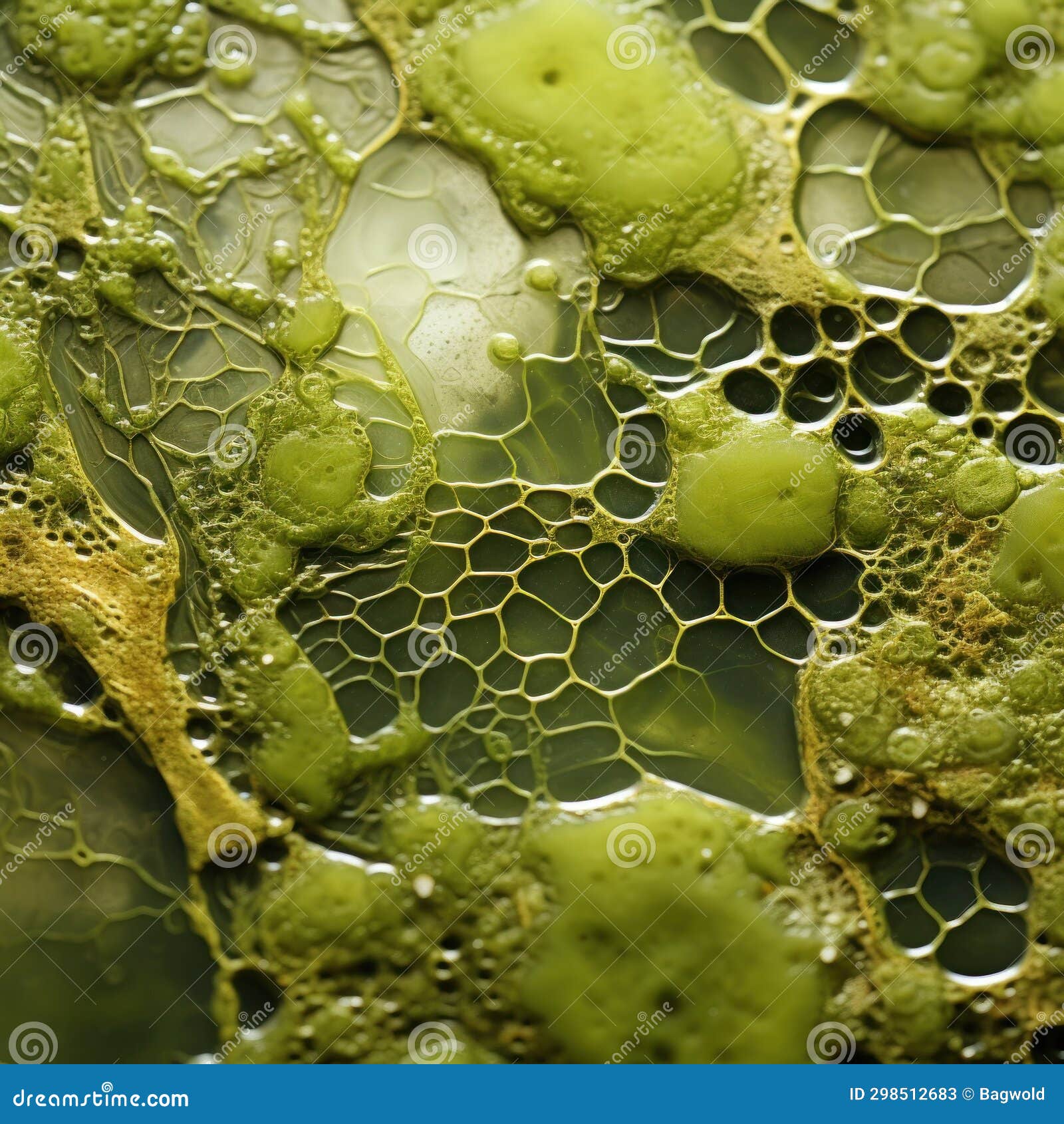 Microalgae Close Up Microscope Image Stock Illustration - Illustration ...
