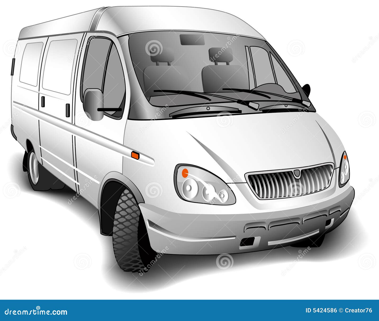Microbús ilustración del vector. Ilustración de frente - 5424586