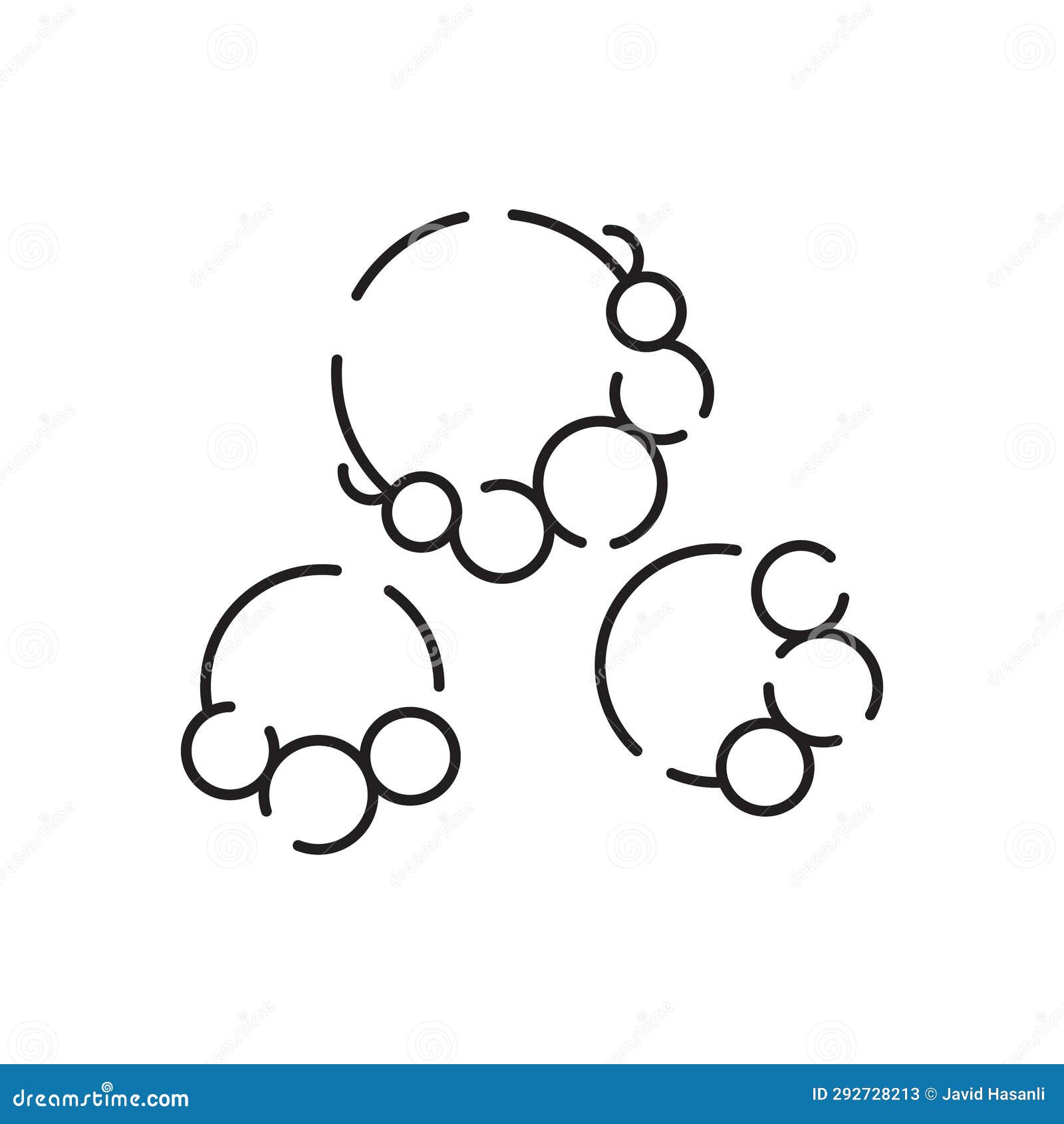 Microbe and Bacterium Vector Line Icon. Grey Virus, Bacteria, Germs and ...