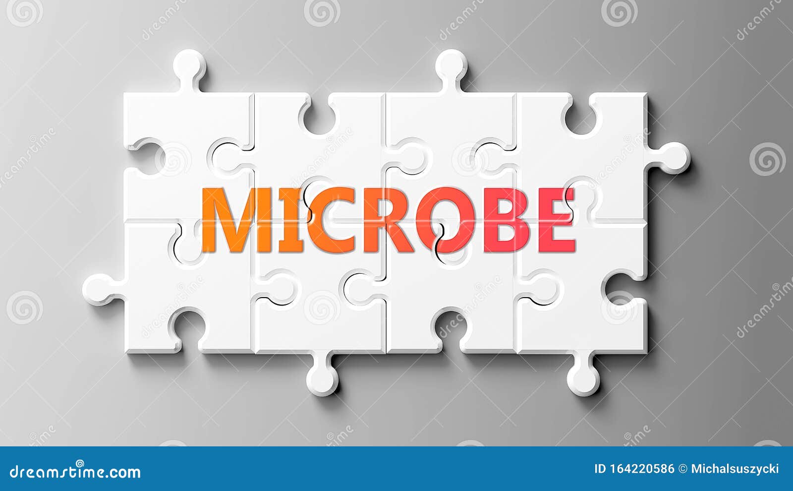 Microbe Complex Like a Puzzle - Pictured As Word Microbe on a Puzzle ...