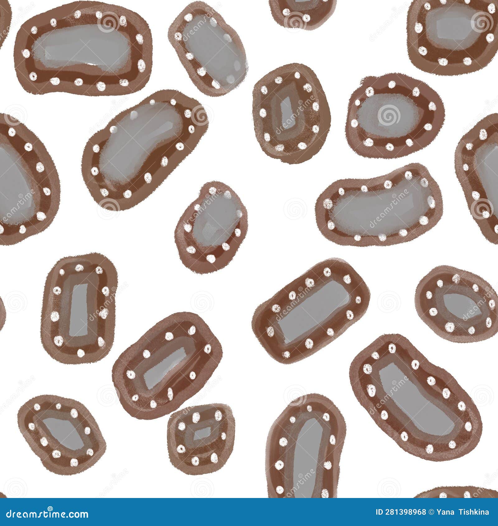 Microbe Germ Abstract Simple Cute Seamless Pattern Stock Illustration ...