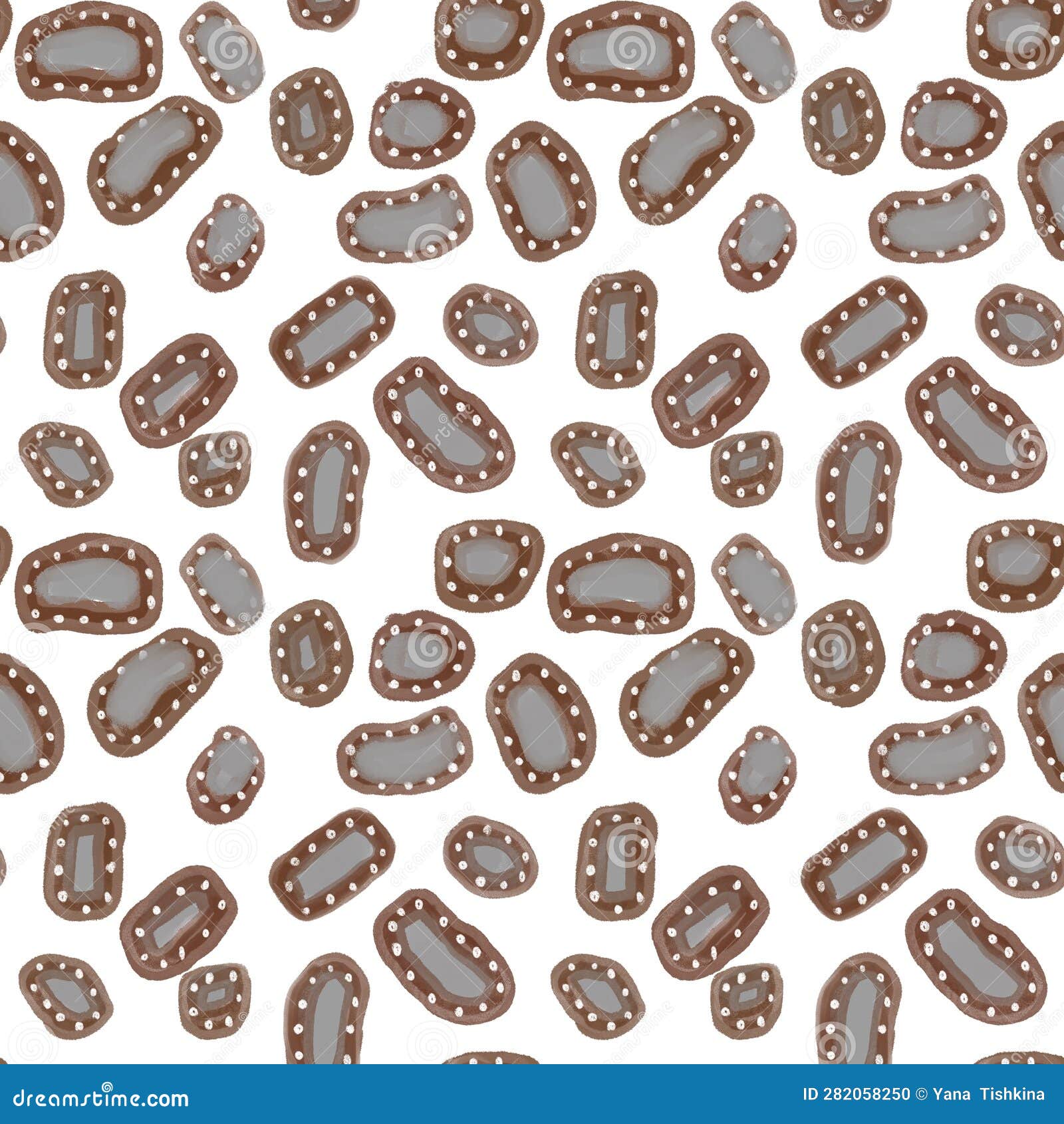 Microbe Germ Abstract Simple Fun Seamless Pattern Stock Illustration ...