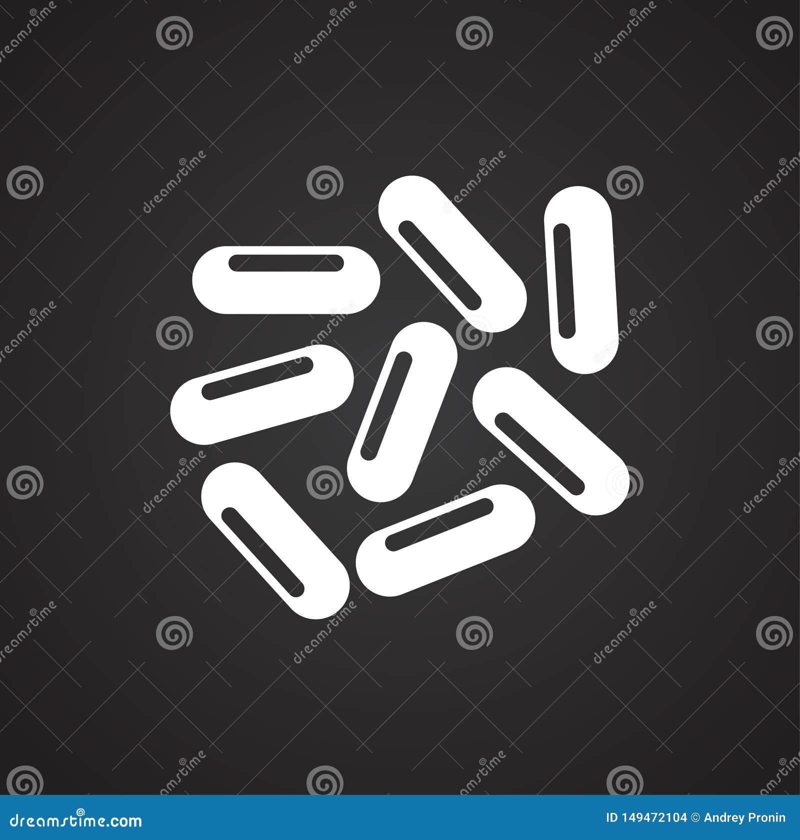 Microbe Icon on Background for Graphic and Web Design. Simple ...