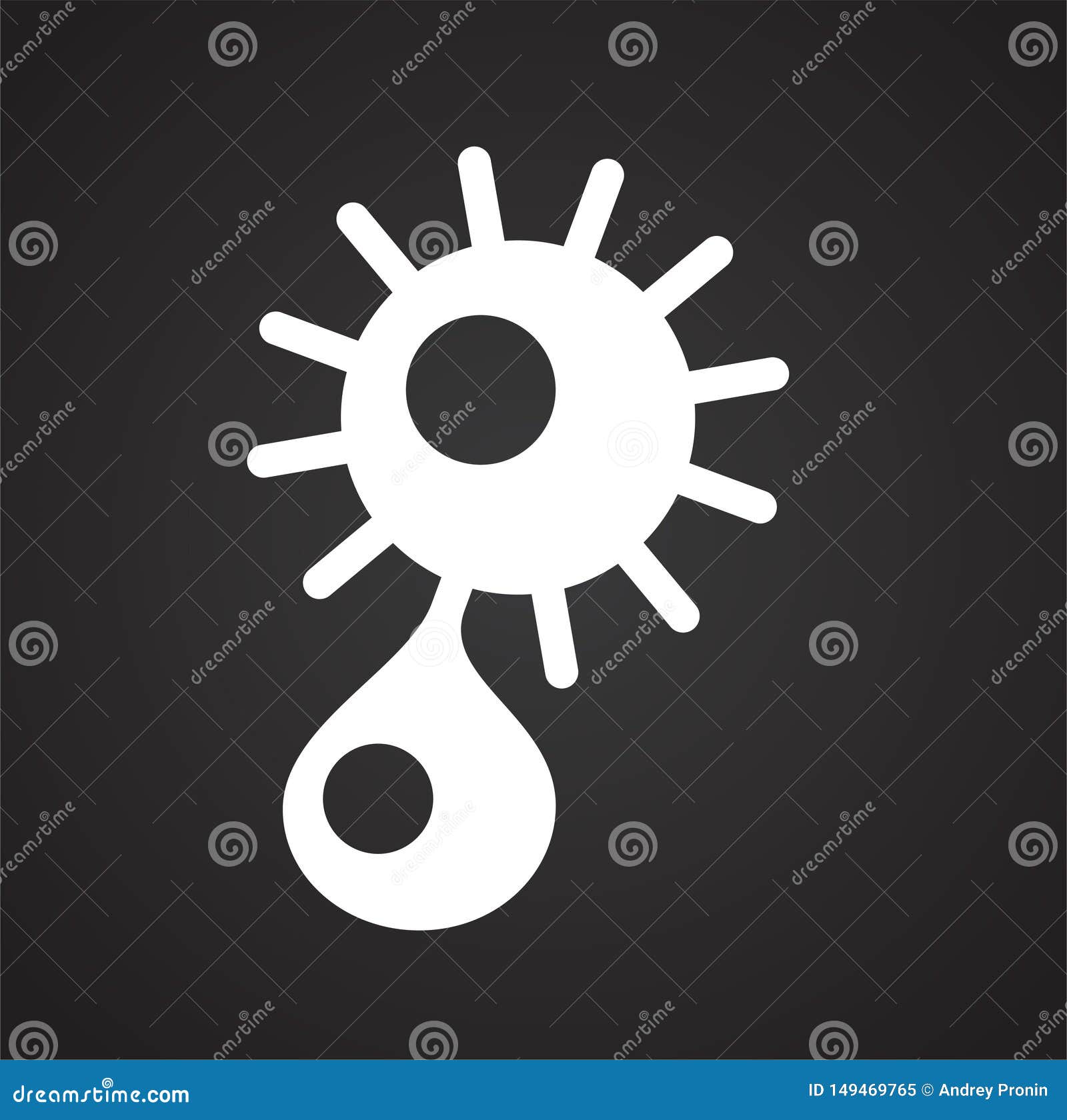 Microbe Icon on Background for Graphic and Web Design. Simple ...