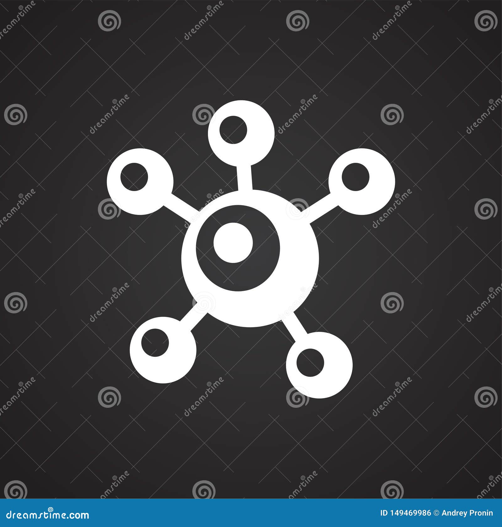 Microbe Icon on Background for Graphic and Web Design. Simple ...