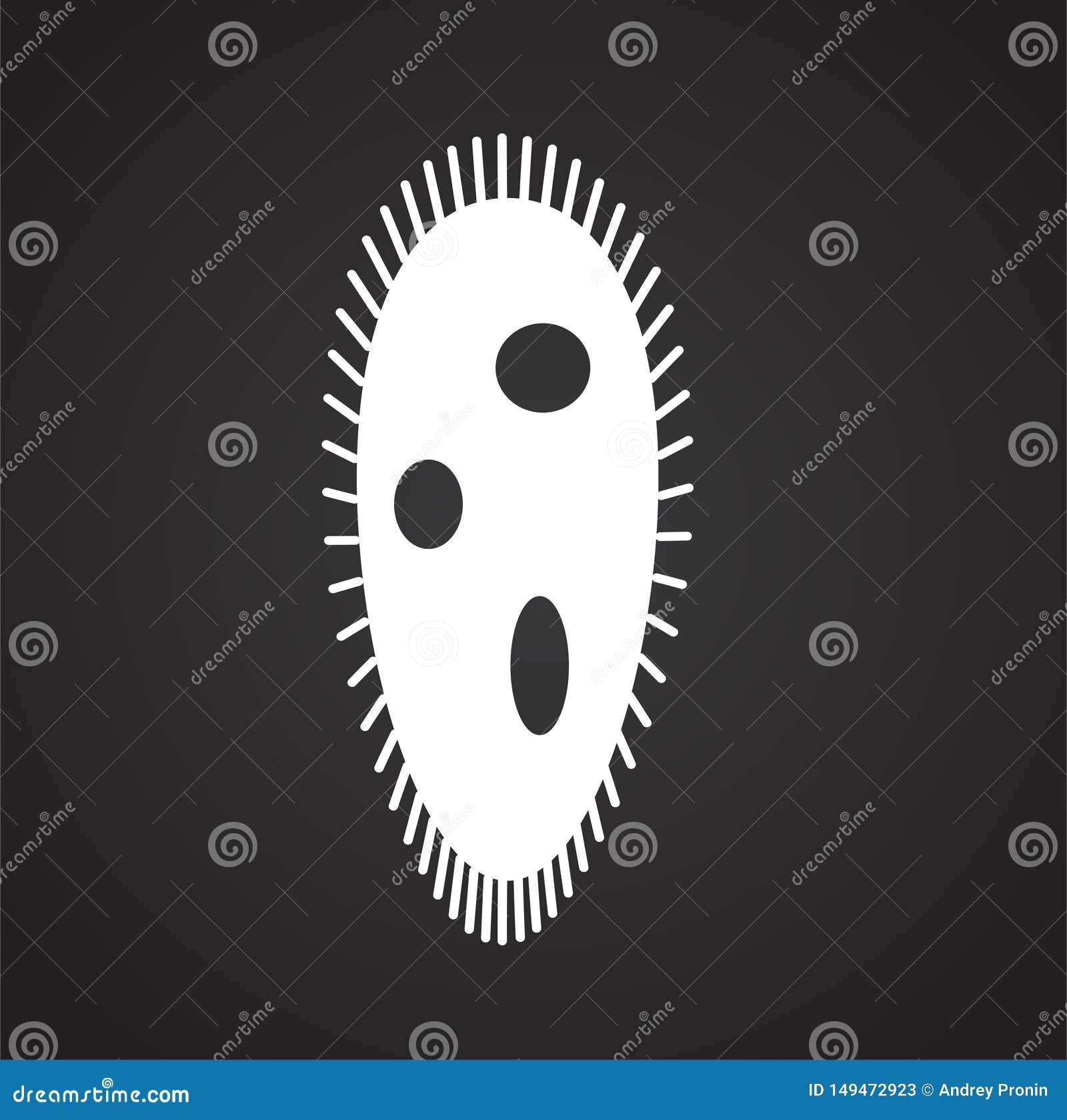 Microbe Icon on Background for Graphic and Web Design. Simple ...