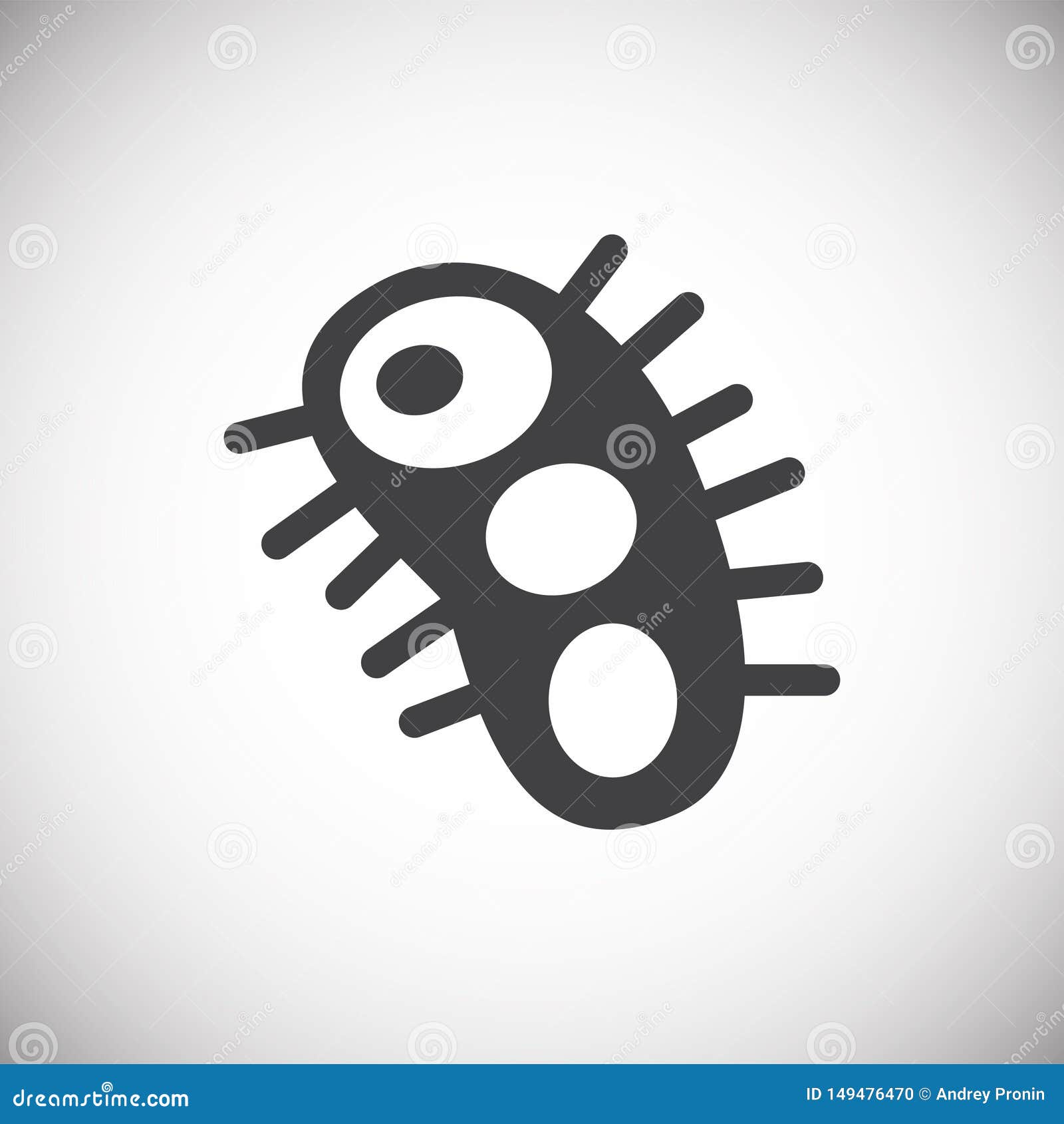 Microbe Icon on Background for Graphic and Web Design. Simple ...