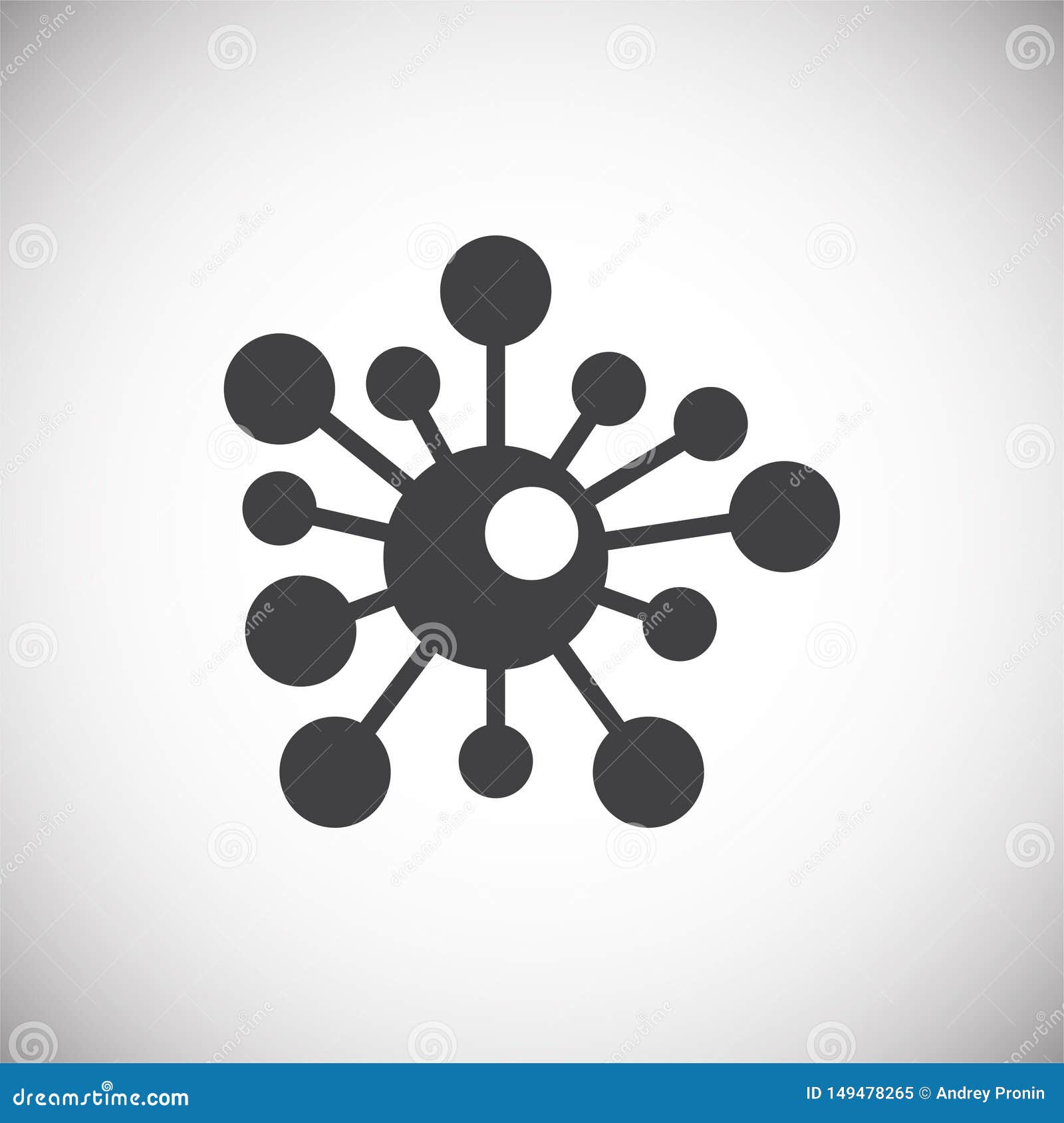 Microbe Icon on Background for Graphic and Web Design. Simple ...