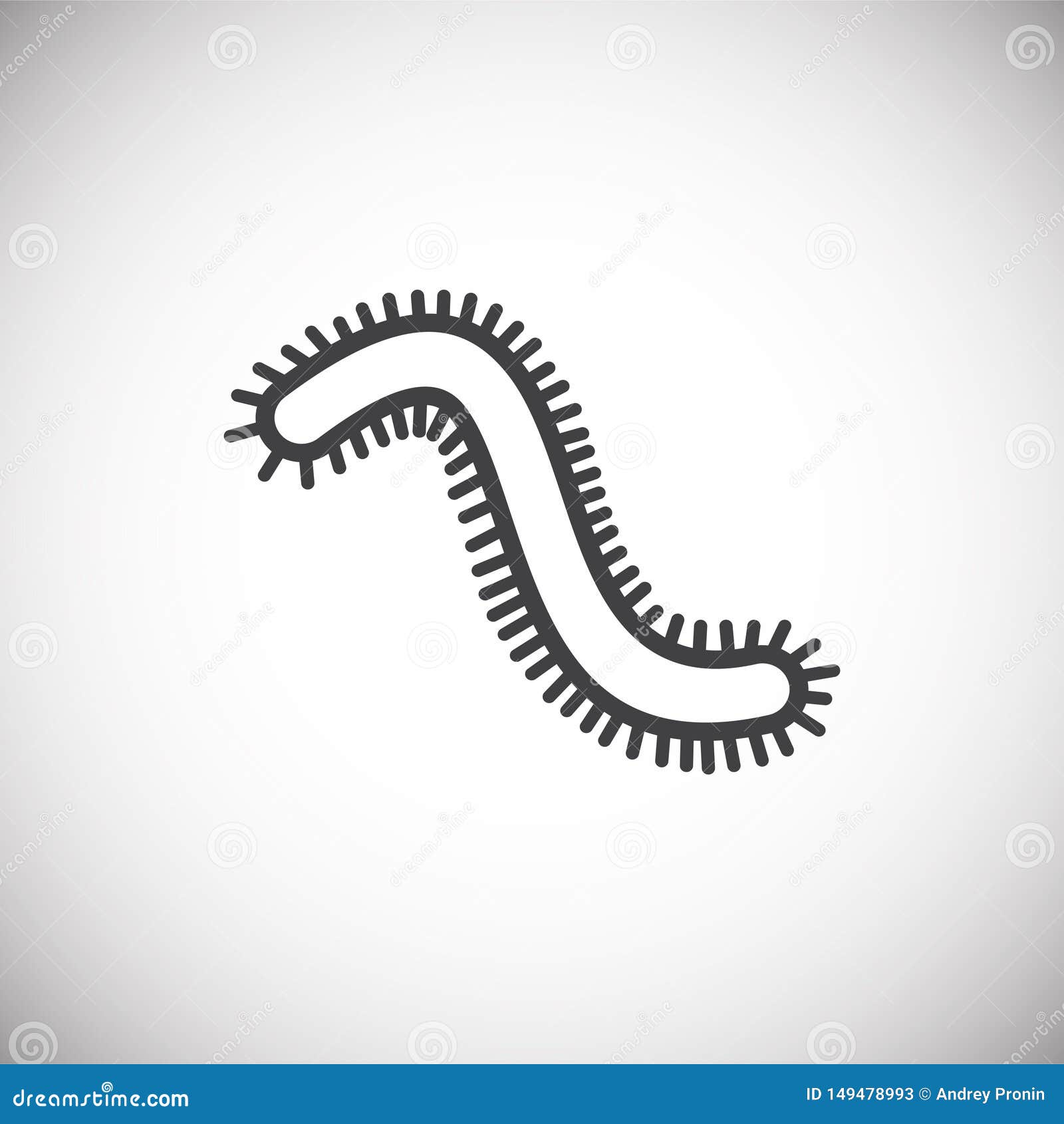 Microbe Icon on Background for Graphic and Web Design. Simple ...