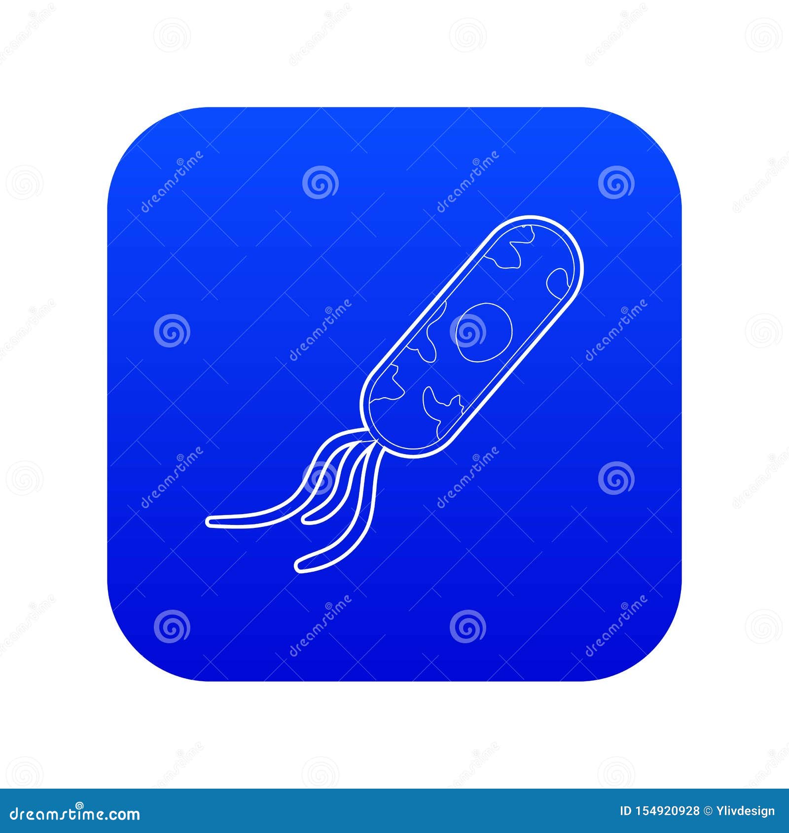 Microbe icon blue vector stock vector. Illustration of allergens ...