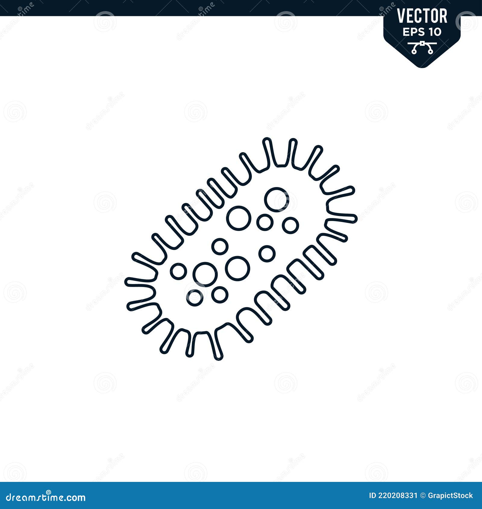 Microbe Icon Collection, Outlined Style Stock Vector - Illustration of ...