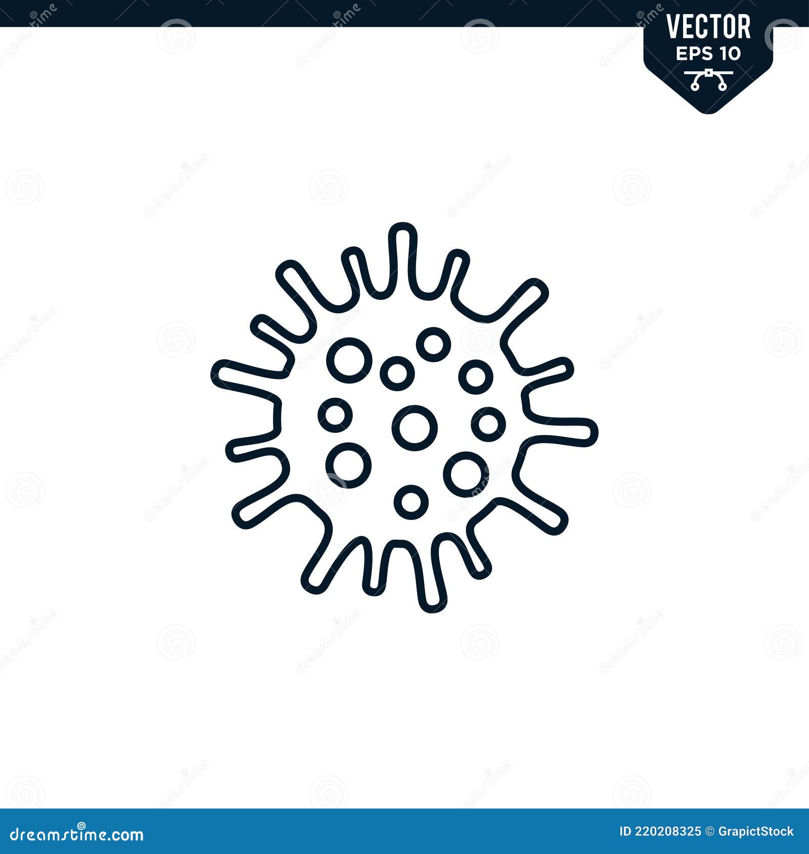 Microbe Icon Collection, Outlined Style Stock Vector - Illustration of ...