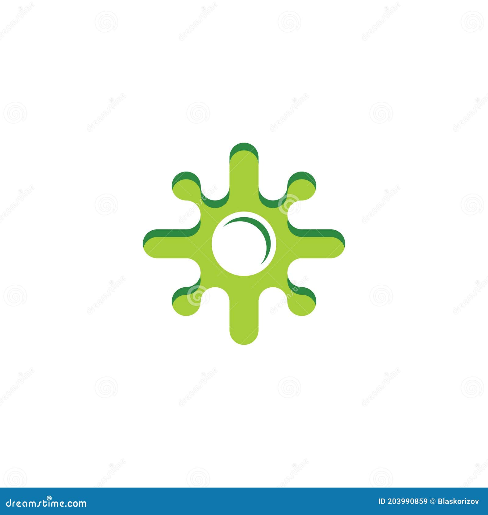 Microbe Icon Green Micro Germ Logo Vector Stock Vector - Illustration ...