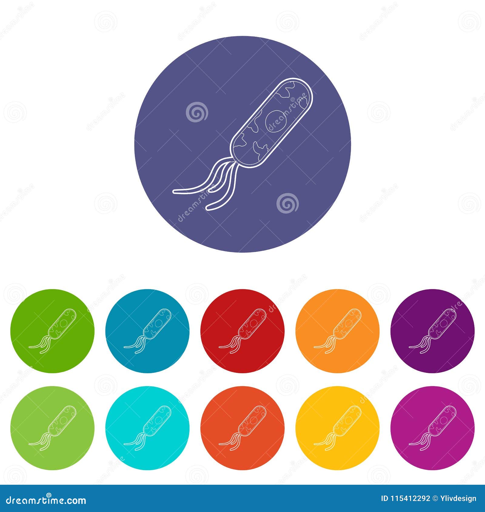 Microbe Icon, Isometric 3d Style Stock Vector - Illustration of ...