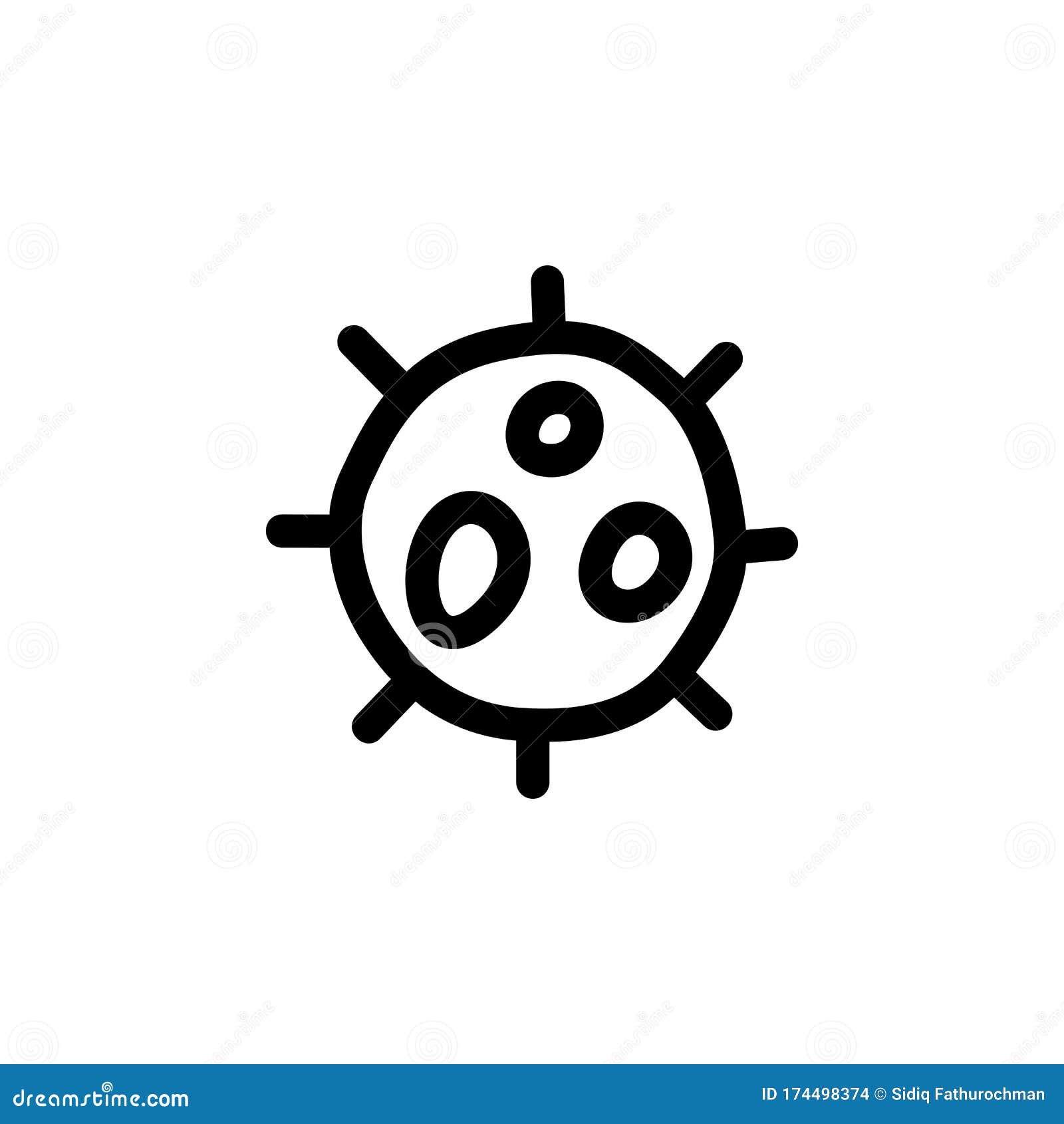 Microbe Icon stock vector. Illustration of health, bacteria - 174498374