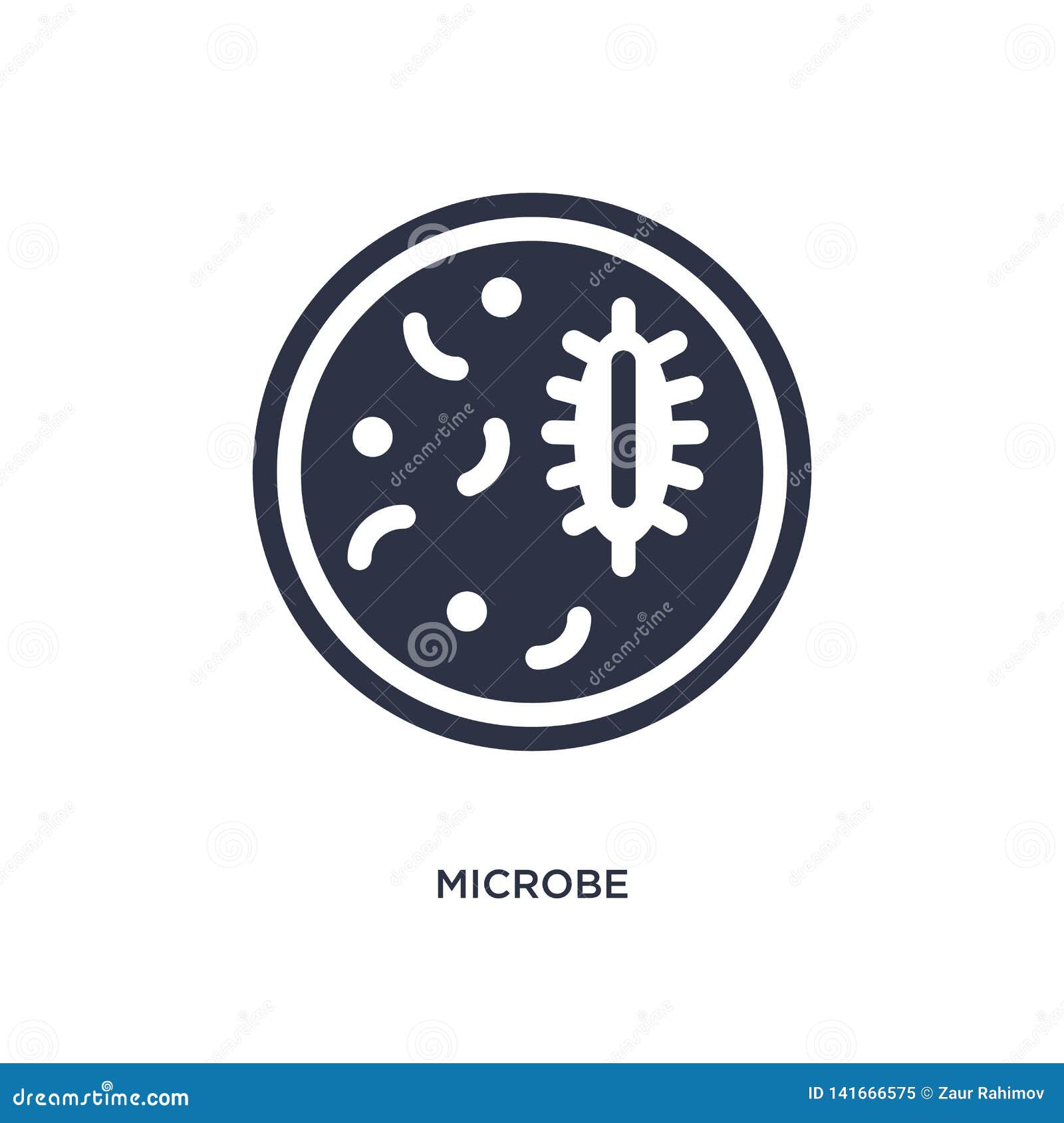 Microbe Icon On White Background. Simple Element Illustration From ...