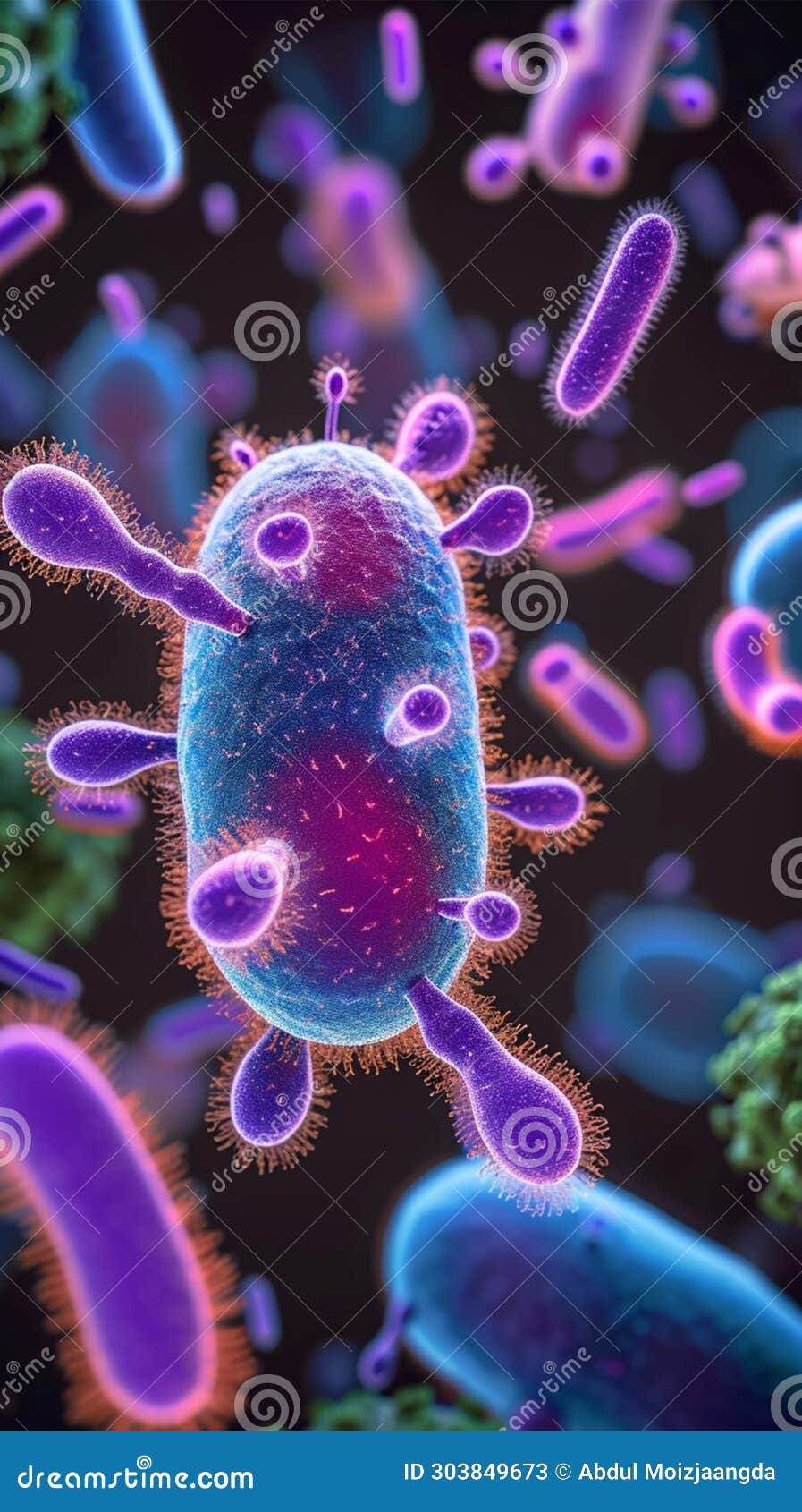 Microbe Inspection, Bacteria Under Microscope, Scientific Research ...