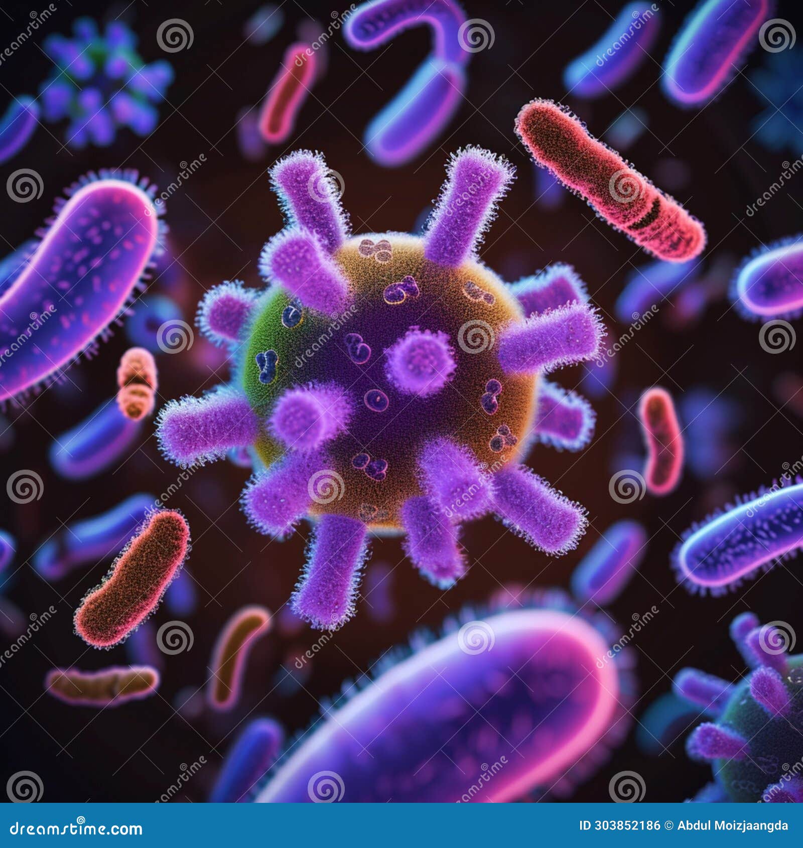 Microbe Inspection, Bacteria Under Microscope, Scientific Research ...