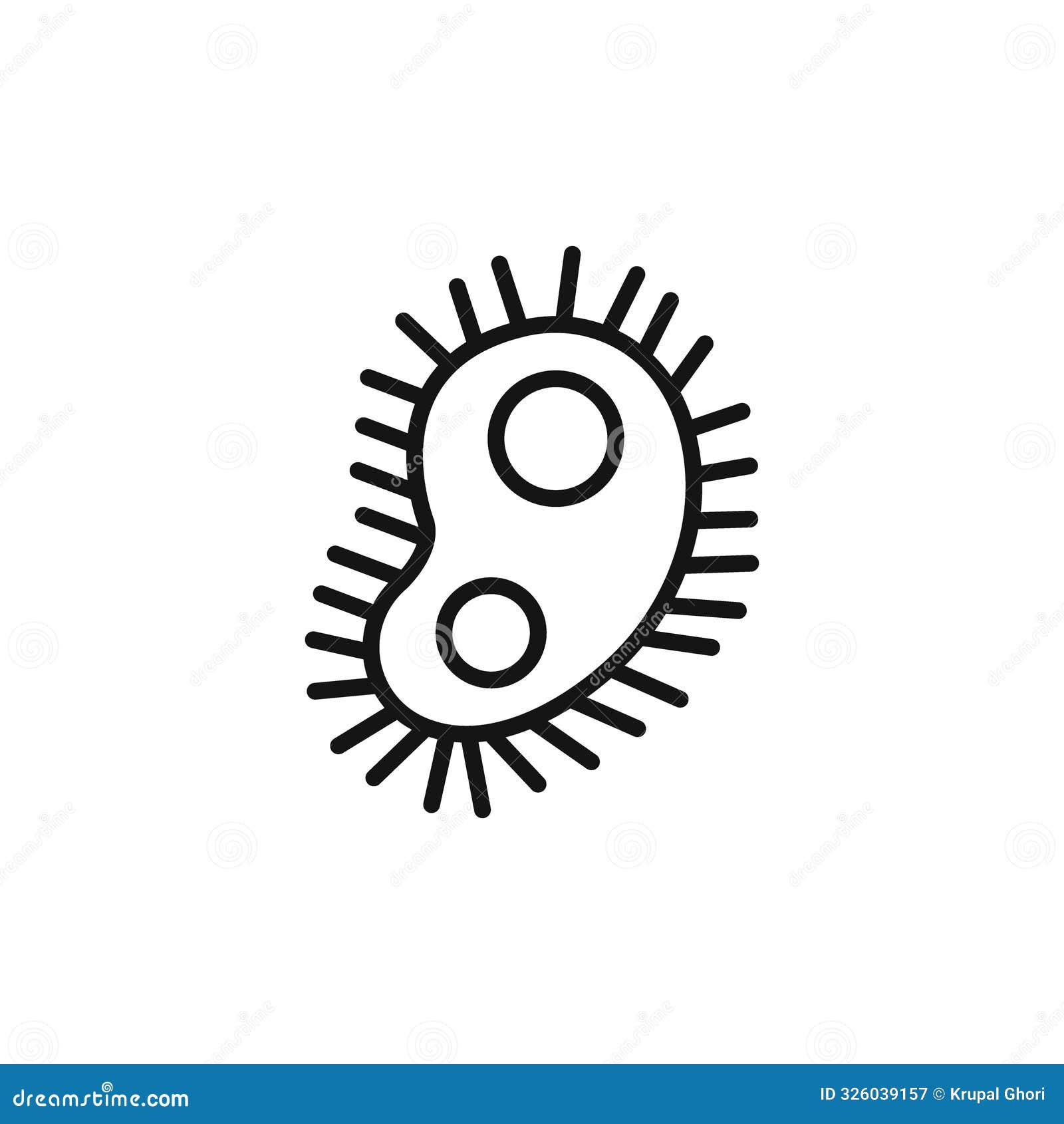 Microbe Logo Sign Vector Outline Stock Illustration - Illustration of ...