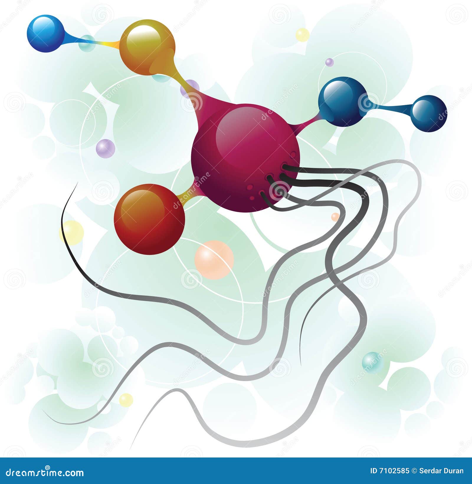 Microbe molecule stock vector. Illustration of abstract - 7102585