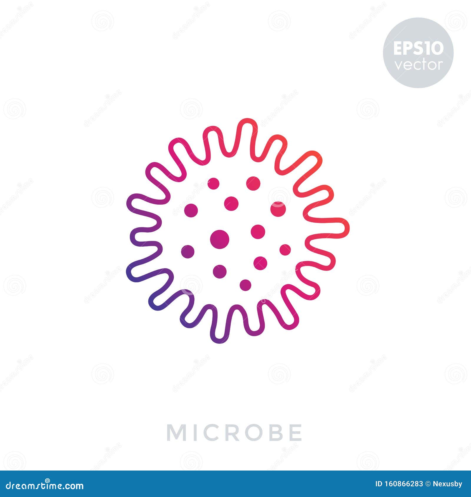Microbe, Pathogen, Bacterium Icon Stock Vector - Illustration of ...