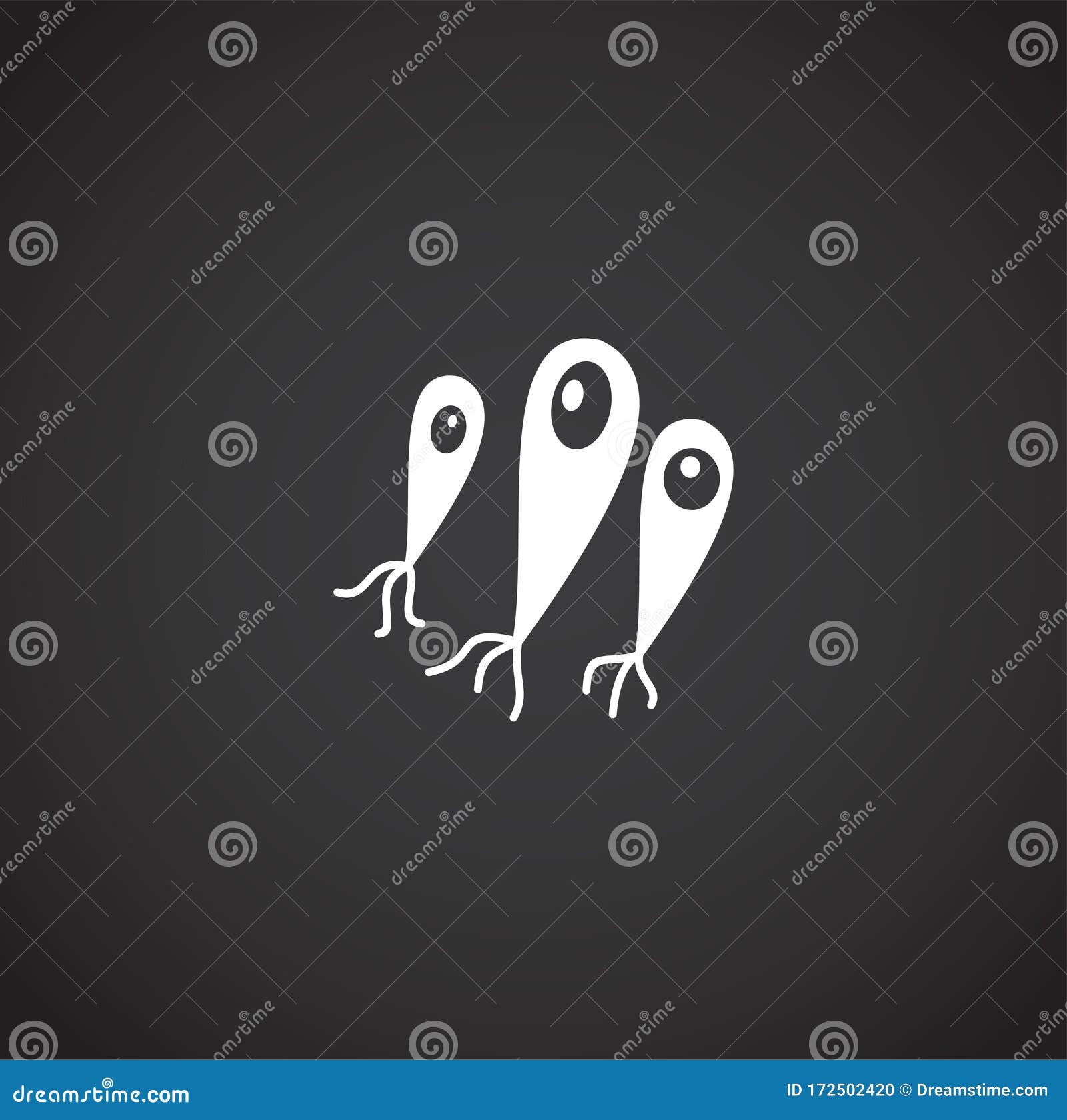 Microbe Related Icon on Background for Graphic and Web Design. Creative ...