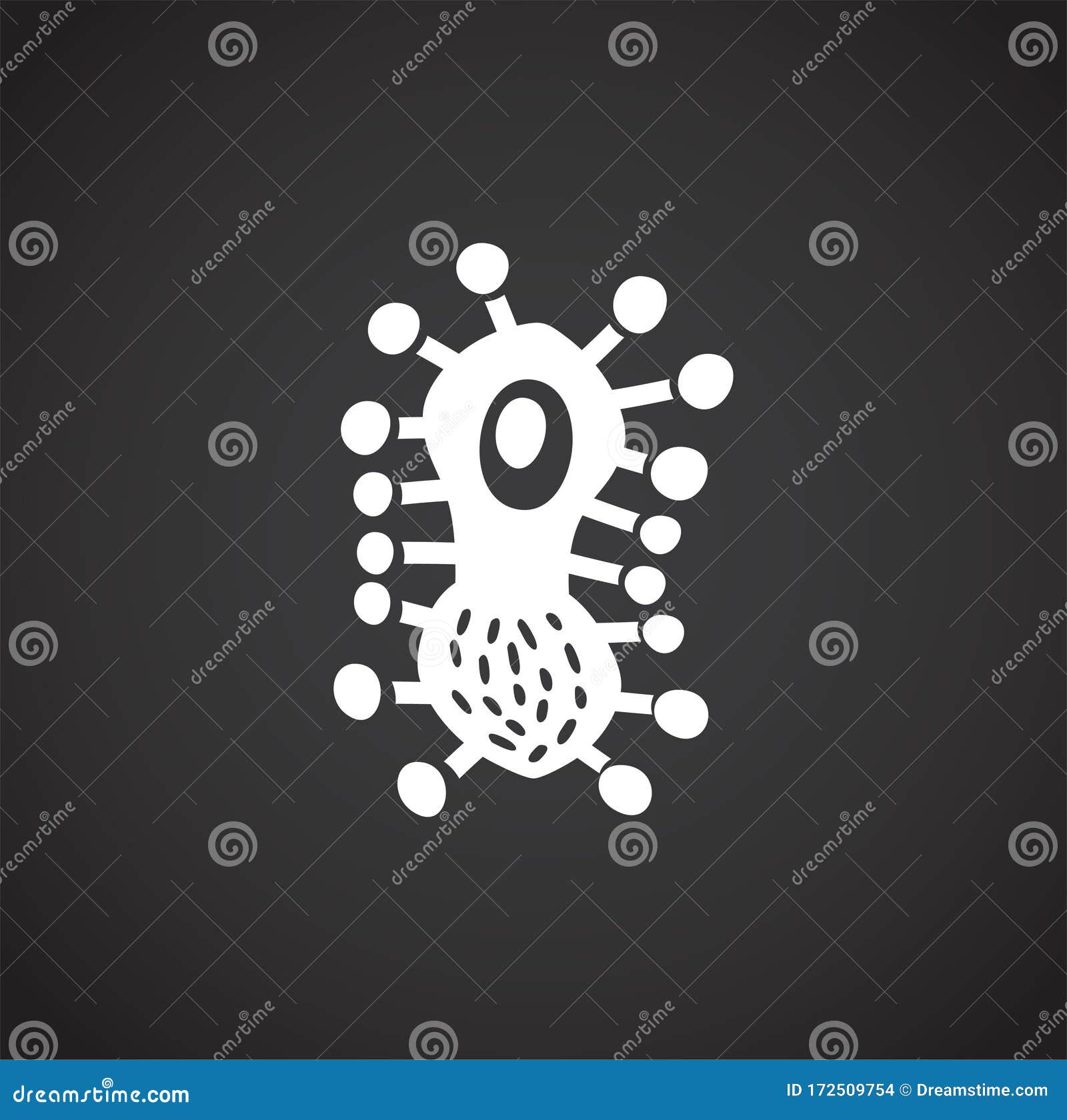 Microbe Related Icon on Background for Graphic and Web Design. Creative ...