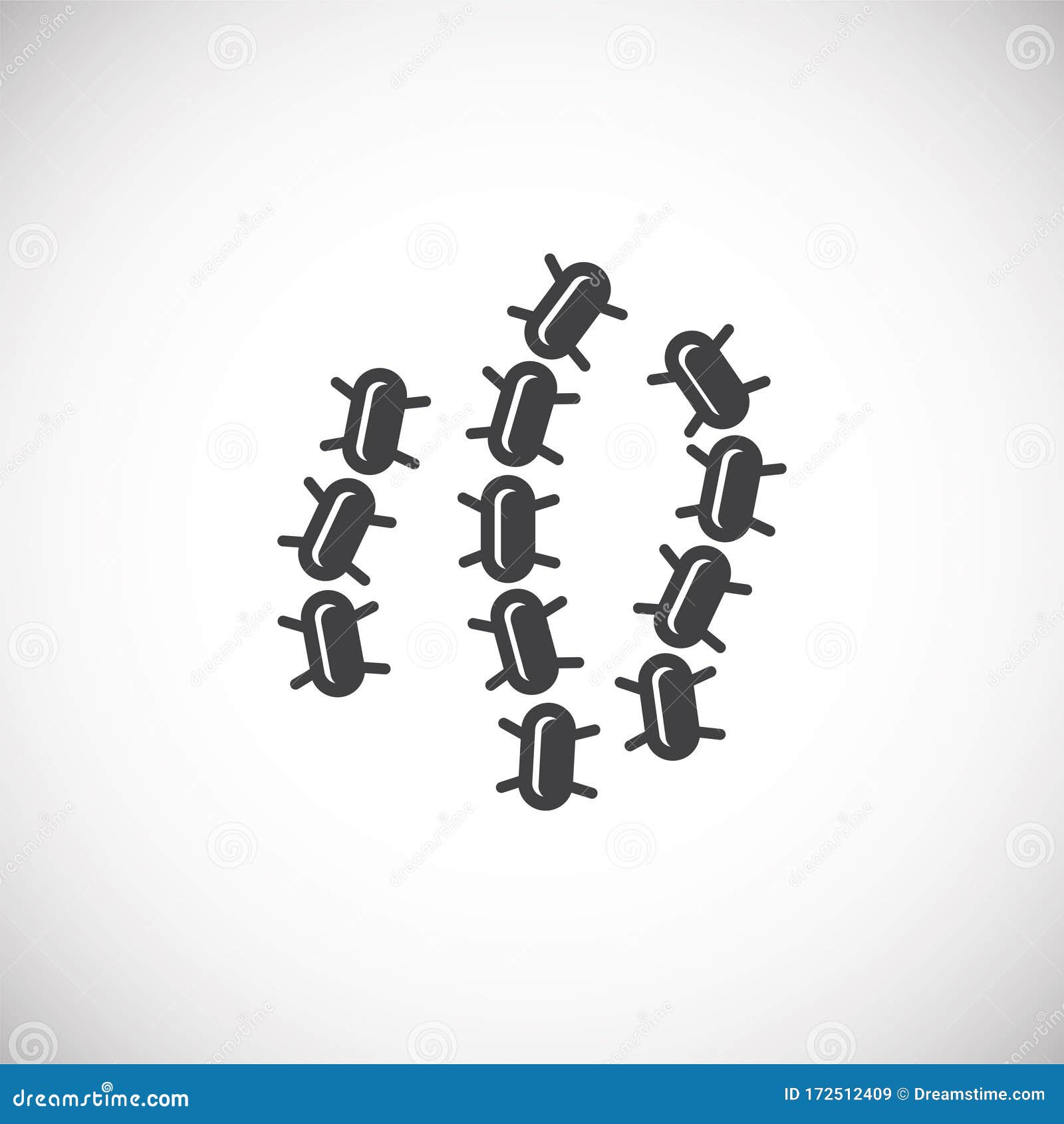 Microbe Related Icon on Background for Graphic and Web Design. Creative ...