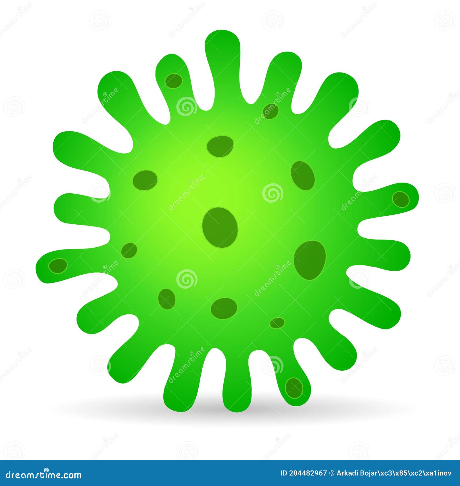 Microbe vector cartoon stock vector. Illustration of fungus - 204482967