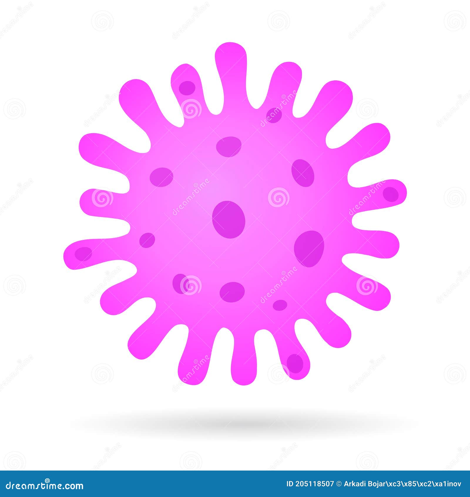 Microbe vector cartoon stock vector. Illustration of clipart - 205118507