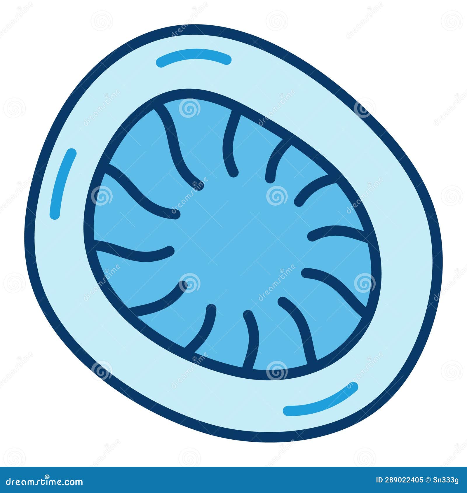 Microbe Vector Concept Round Blue Icon or Symbol Stock Illustration ...
