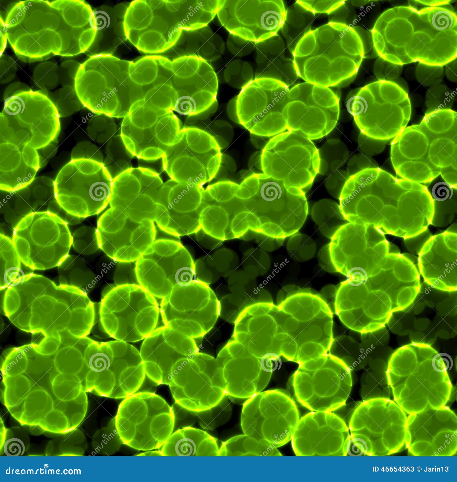 Microbe, Virus, Bacteria or Cell Green Texture Stock Illustration ...