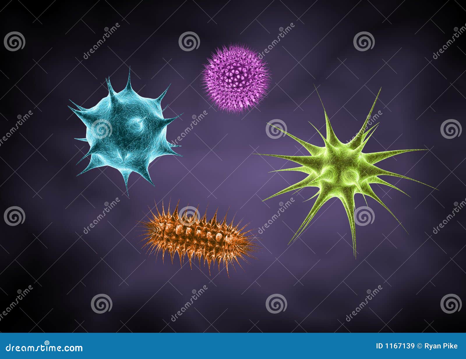 Microbes stock illustration. Illustration of closeup, dangerous - 1167139
