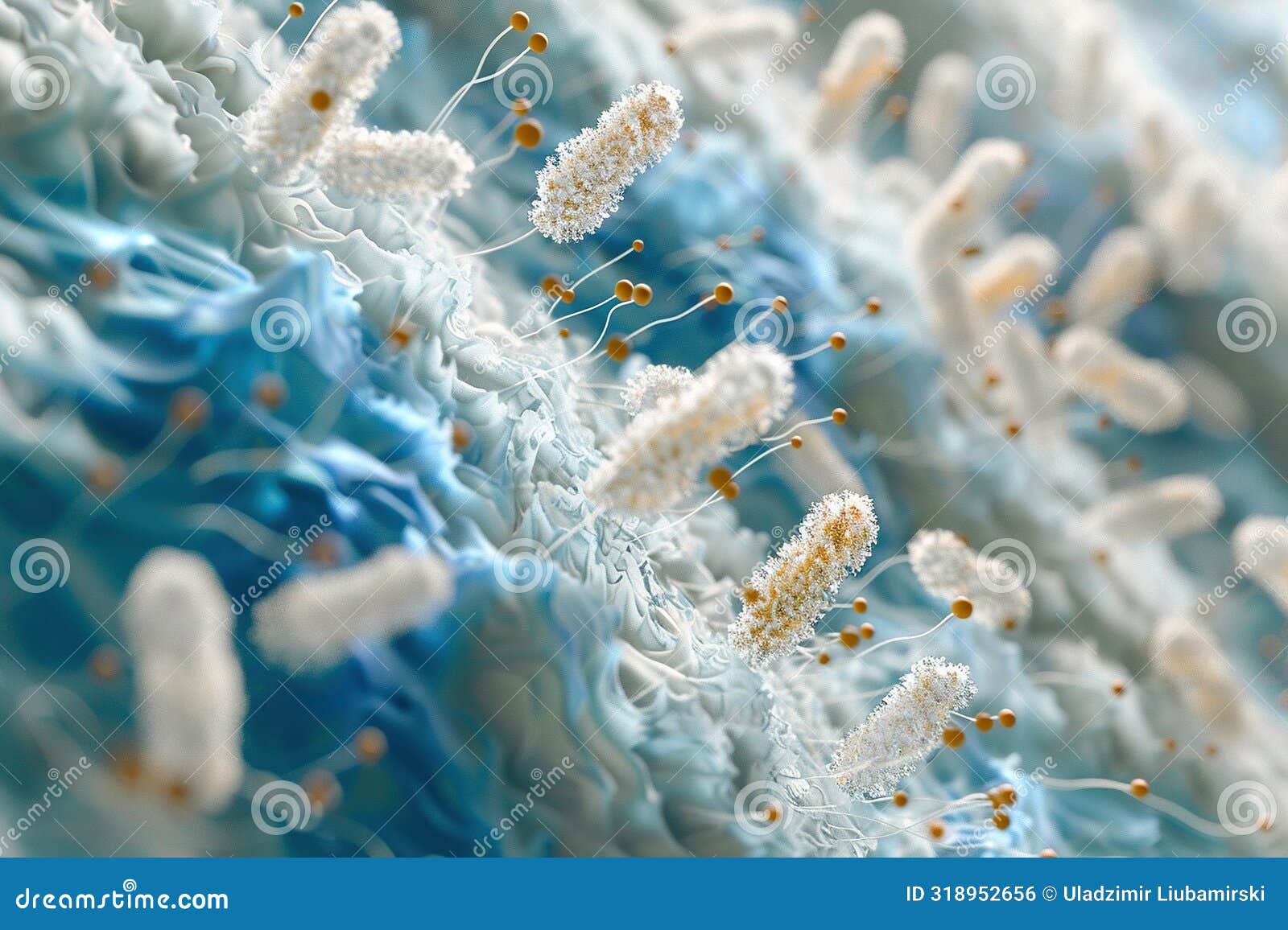 Microbes and Bacteria Under a Microscope. Microbiology. Pathogenic ...
